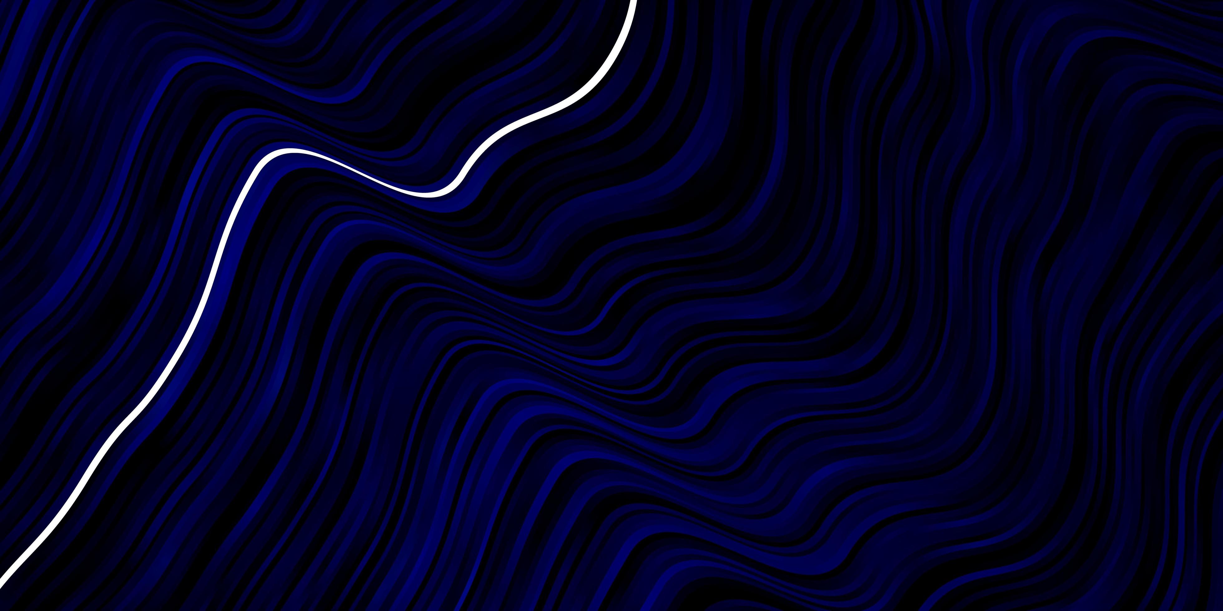 Dark Blue Vector Background With Curved Lines Colorful Geometric Sample With Gradient Curves