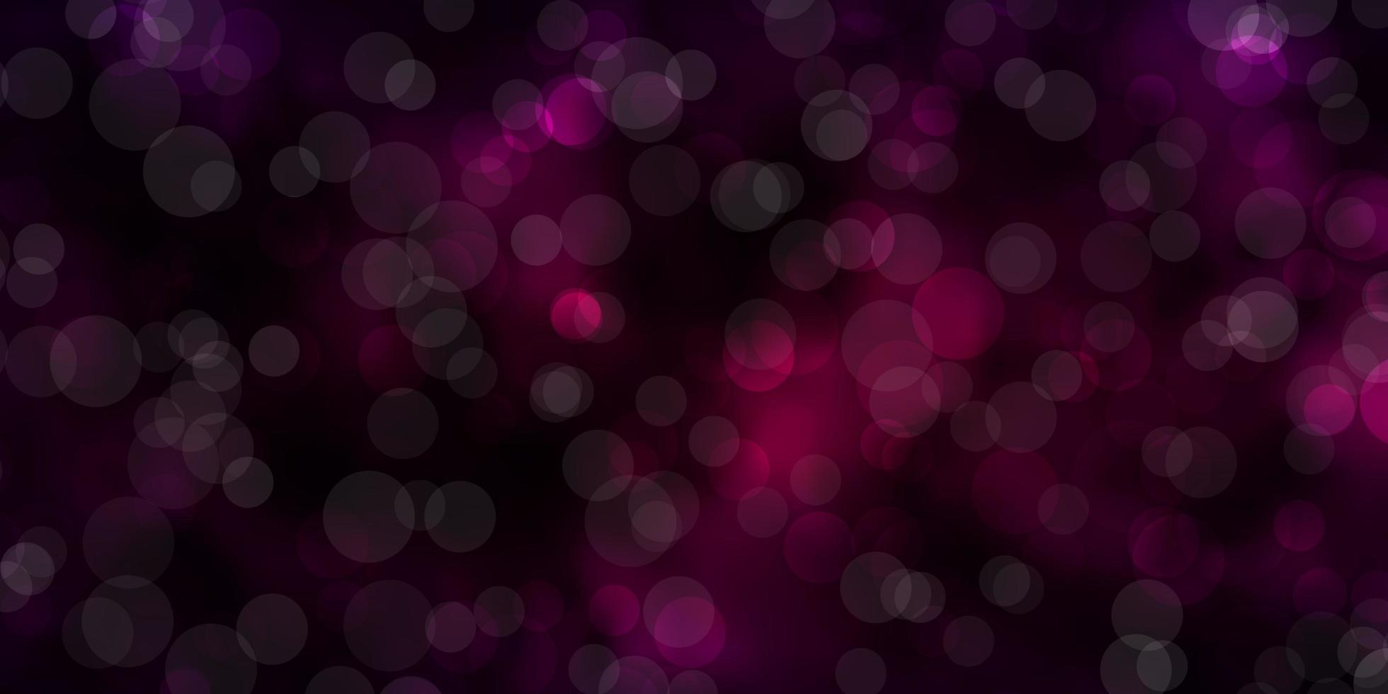 Dark Purple Vector Pattern With Circles Abstract Colorful Disks On Simple Gradient Background