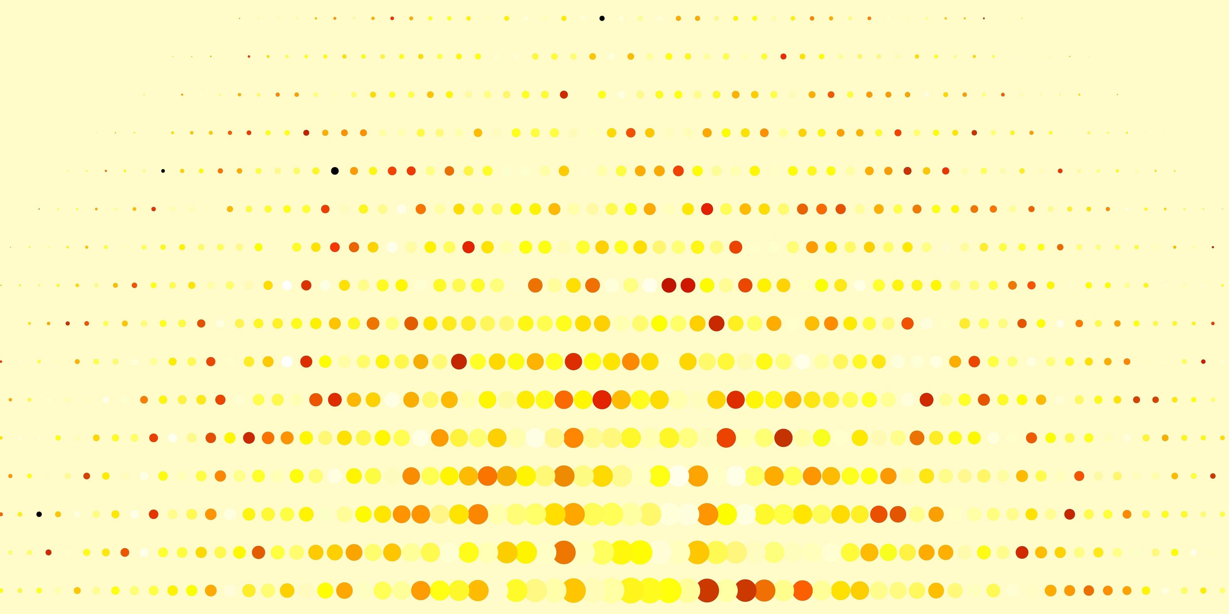 Dark Yellow Vector Texture With Circles Abstract Colorful Disks On Simple Gradient Background