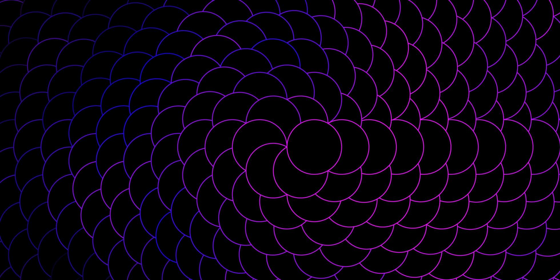 Dark Purple Pink Vector Pattern With Circles Abstract Decorative Design In Gradient Style With