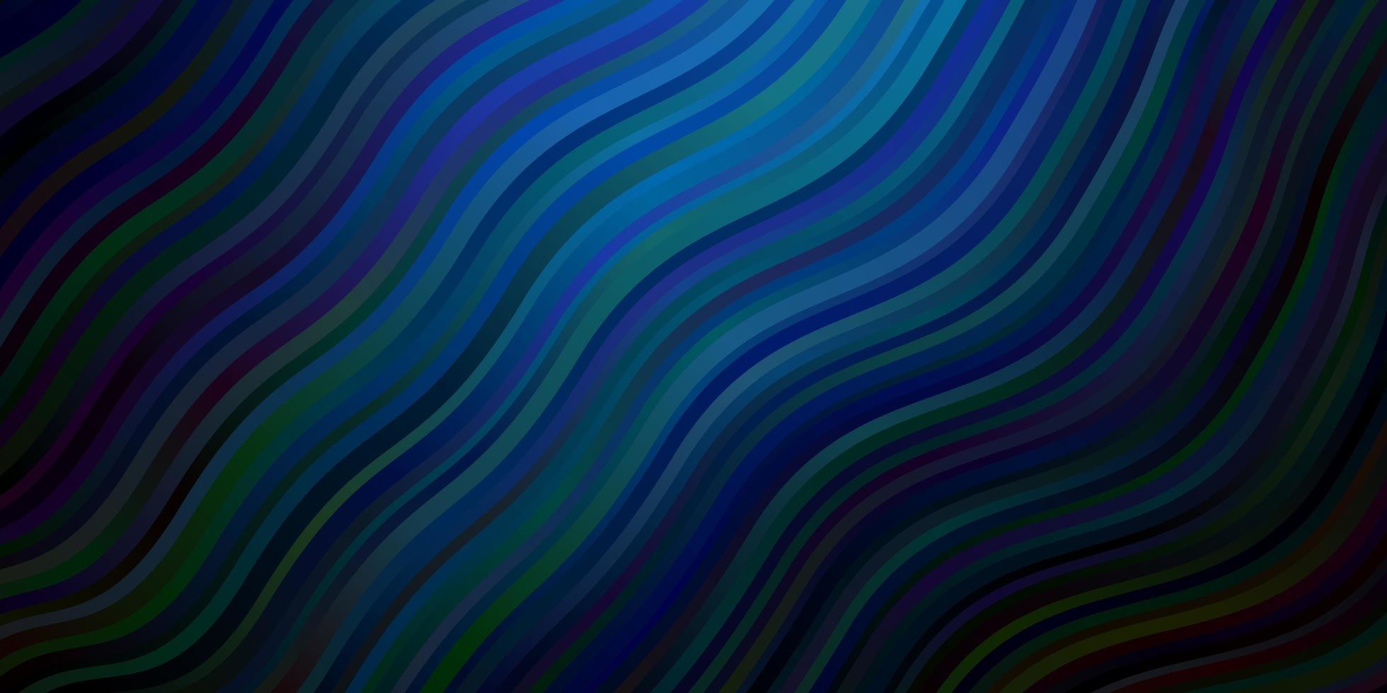 Dark Blue Vector Texture With Circular Arc Abstract Gradient Illustration With Wry Lines