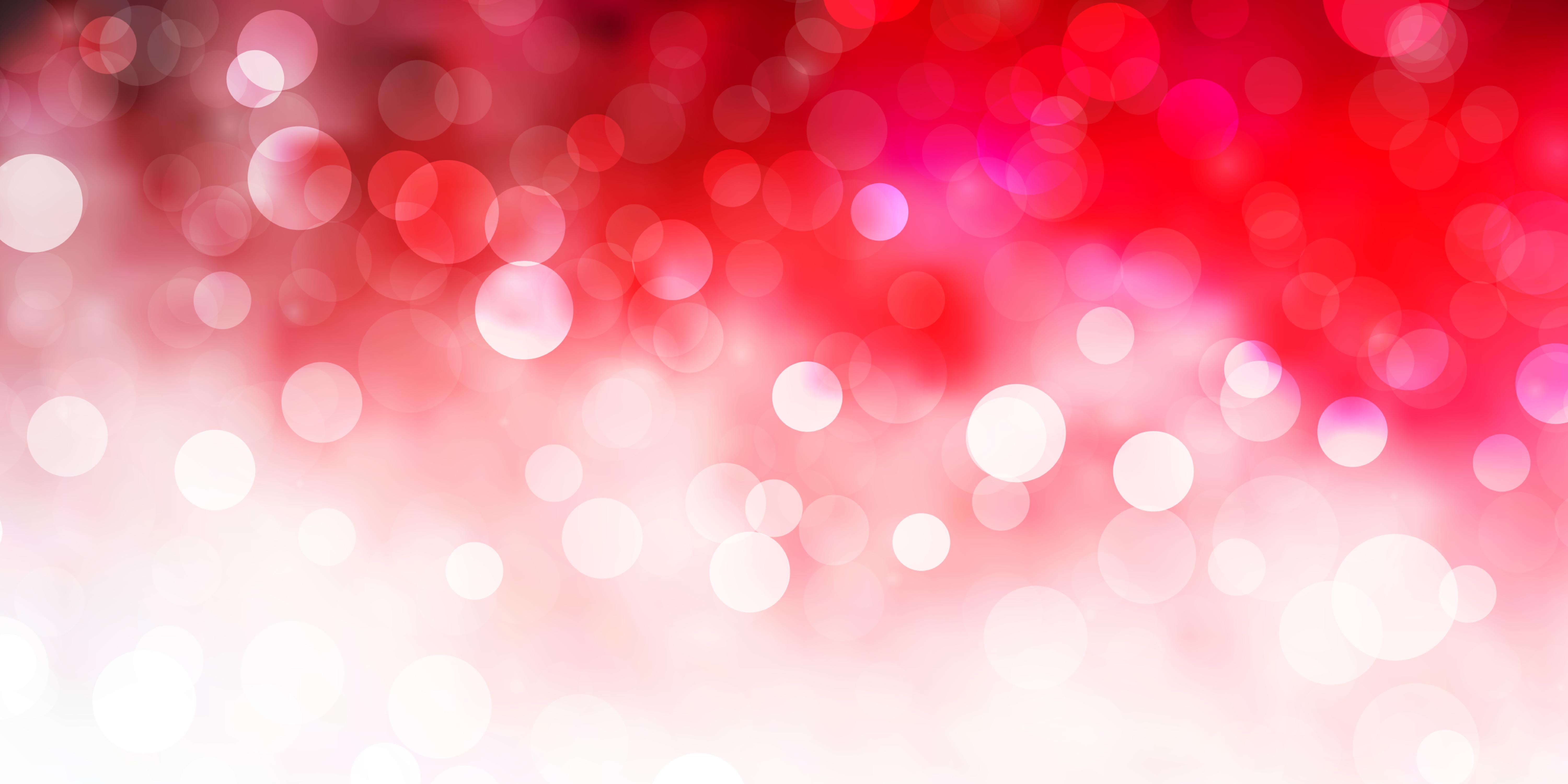 Light Pink Red Vector Texture With Circles Abstract Colorful Disks On Simple Gradient