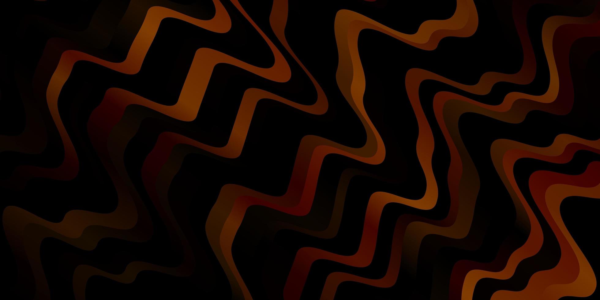 Dark Orange Vector Texture With Curves Abstract Illustration With Bandy Gradient Lines Pattern