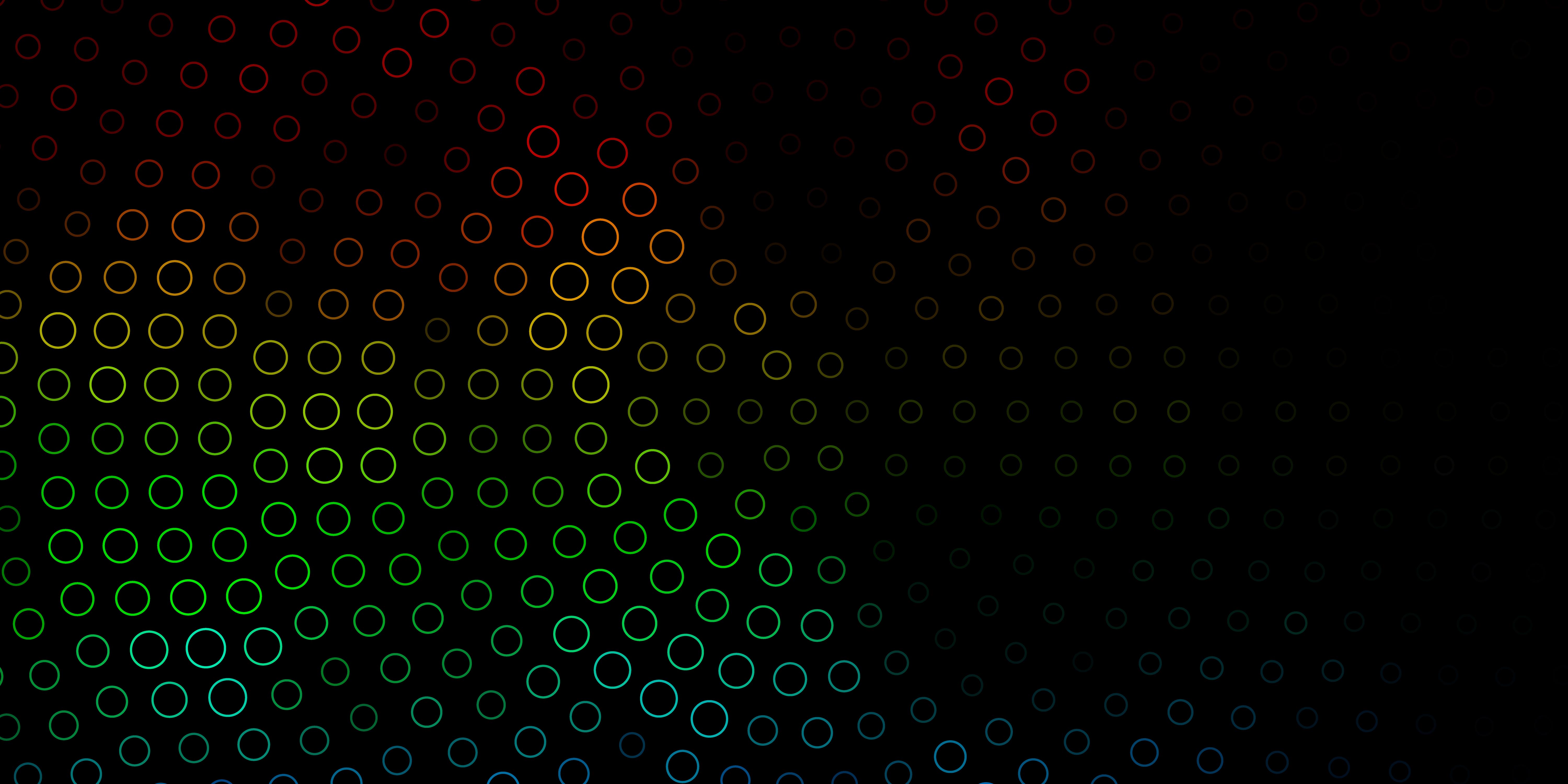 Dark Multicolor Vector Backdrop With Circles Abstract Colorful Disks On Simple Gradient