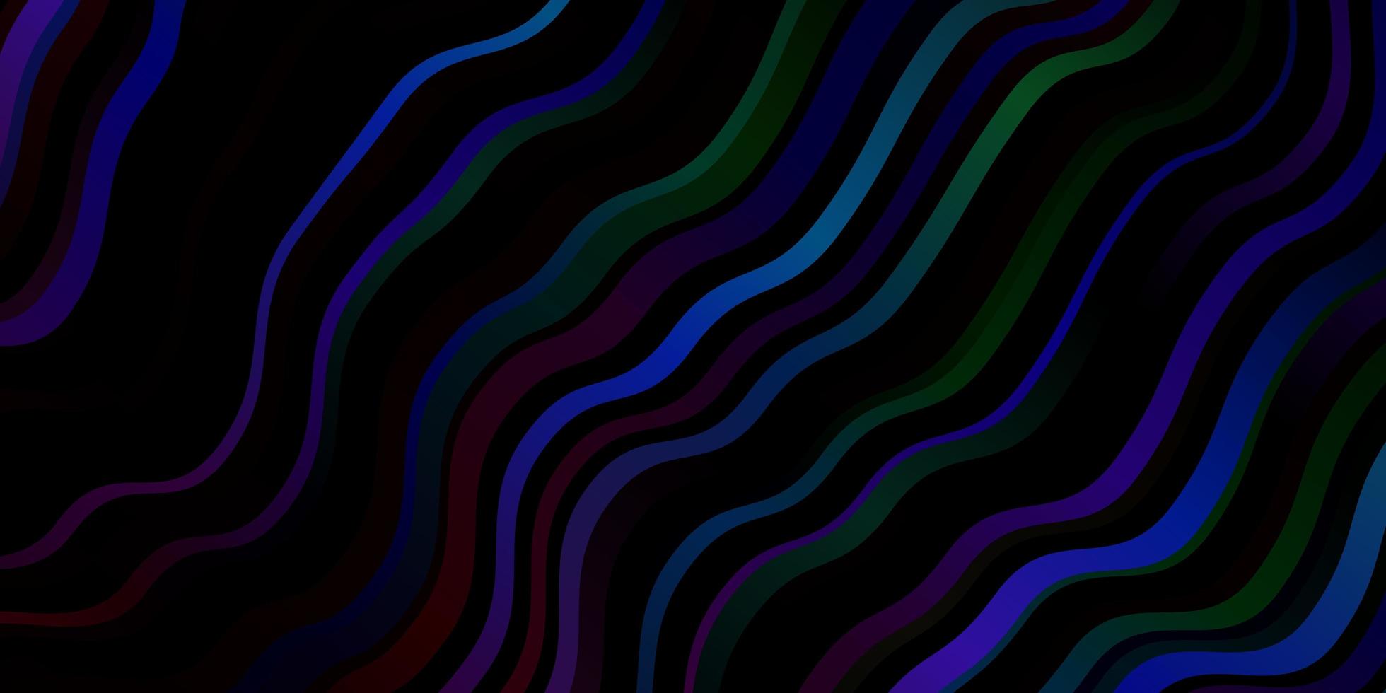 Dark Multicolor Vector Backdrop With Curves Gradient Illustration In Simple Style With Bows