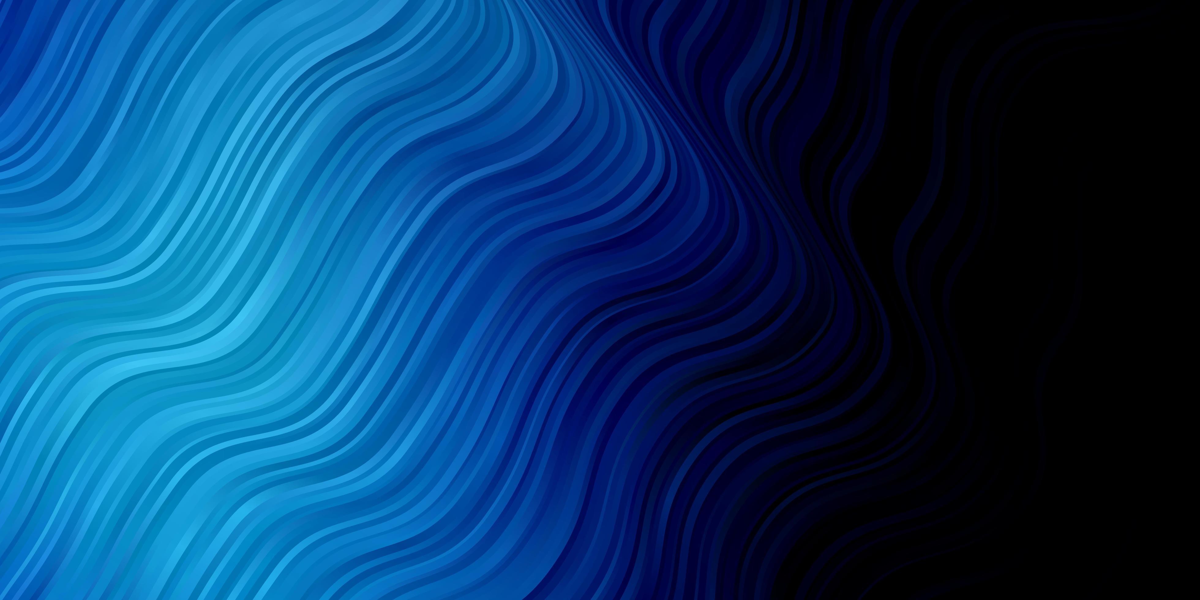 Dark Blue Vector Background With Bent Lines Colorful Abstract Illustration With Gradient Curves