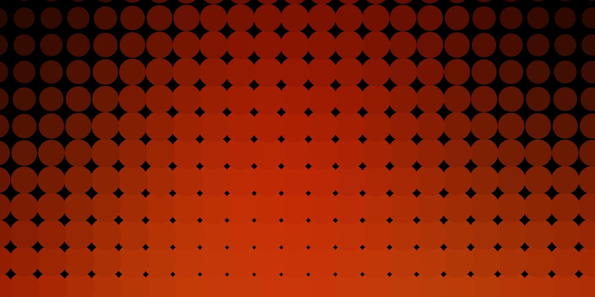 Dark Orange Vector Background With Bubbles Abstract Colorful Disks On Simple Gradient