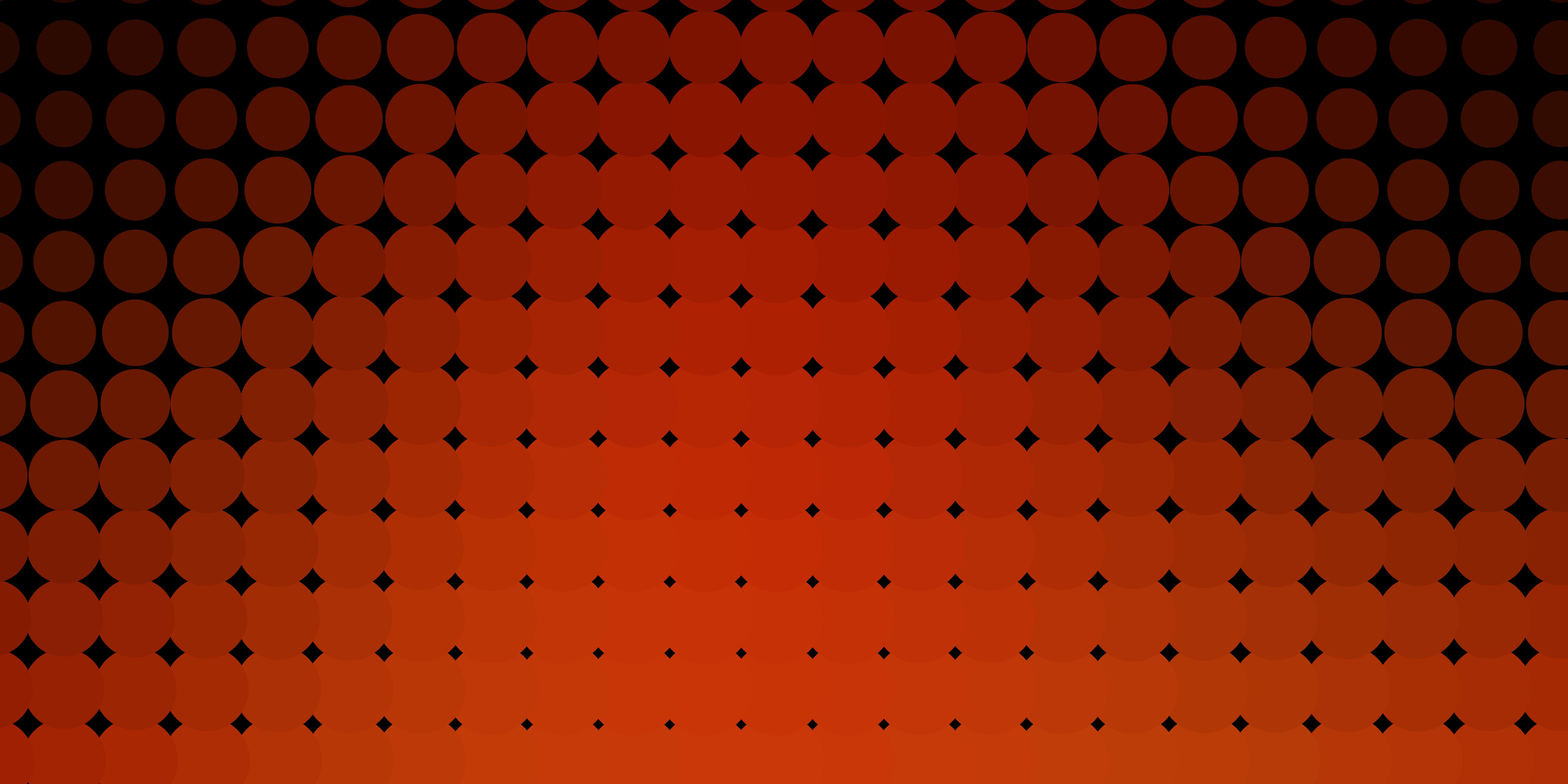 Dark Orange Vector Background With Bubbles Abstract Colorful Disks On Simple Gradient