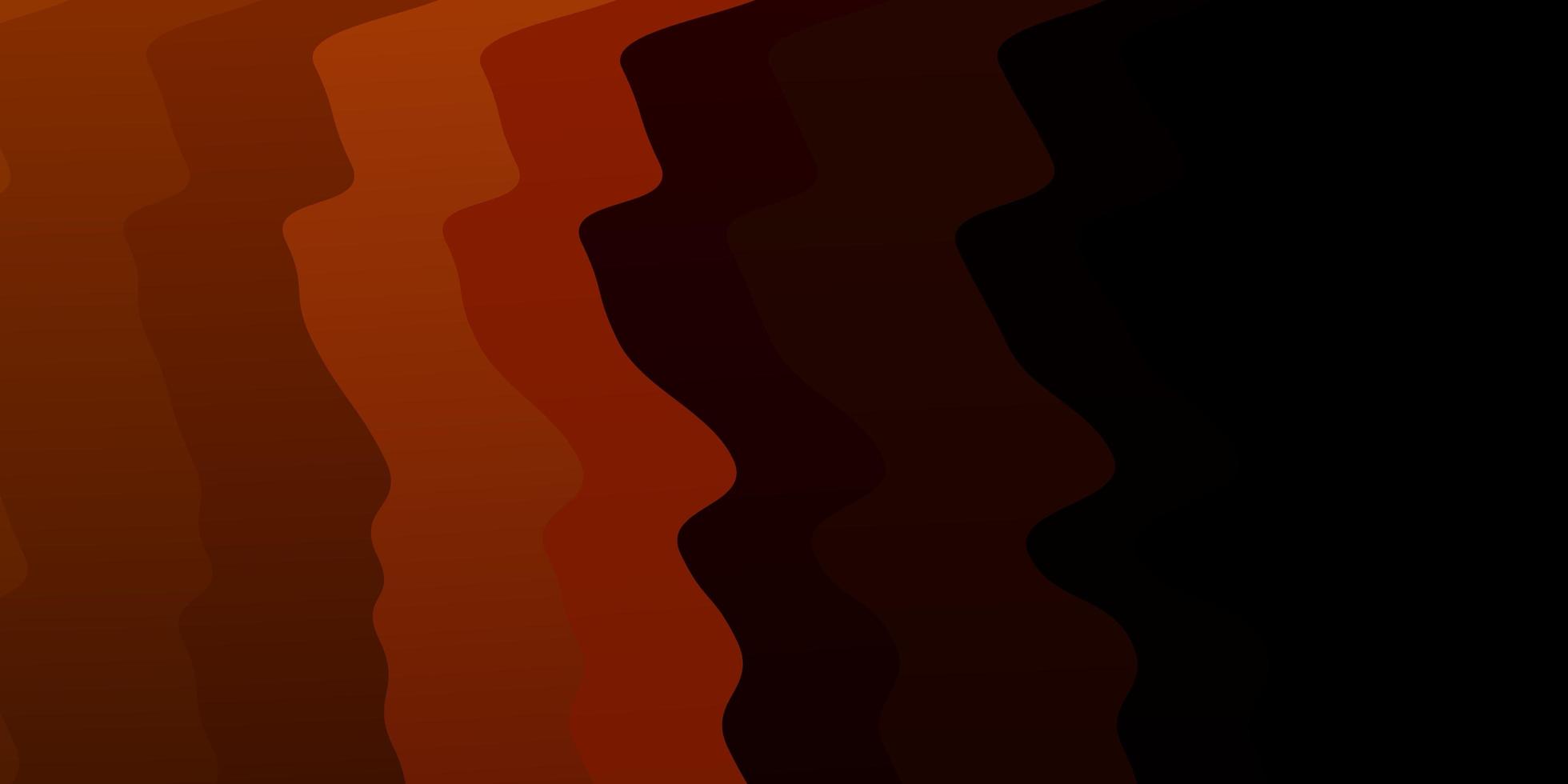 Dark Orange Vector Background With Bent Lines Abstract Illustration With Bandy Gradient Lines