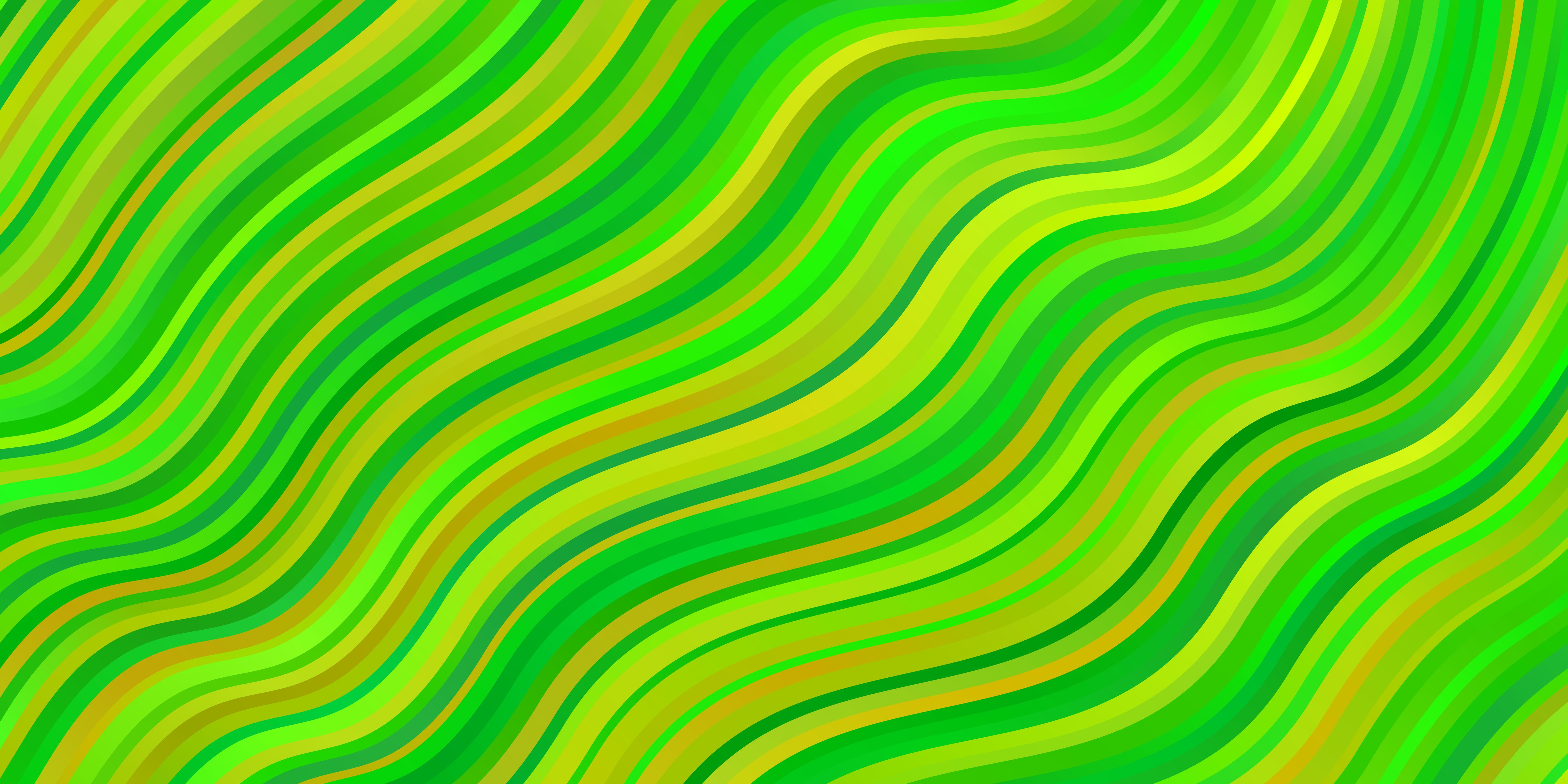 Light Green Yellow Vector Background With Curved Lines Colorful Geometric Sample With Gradient