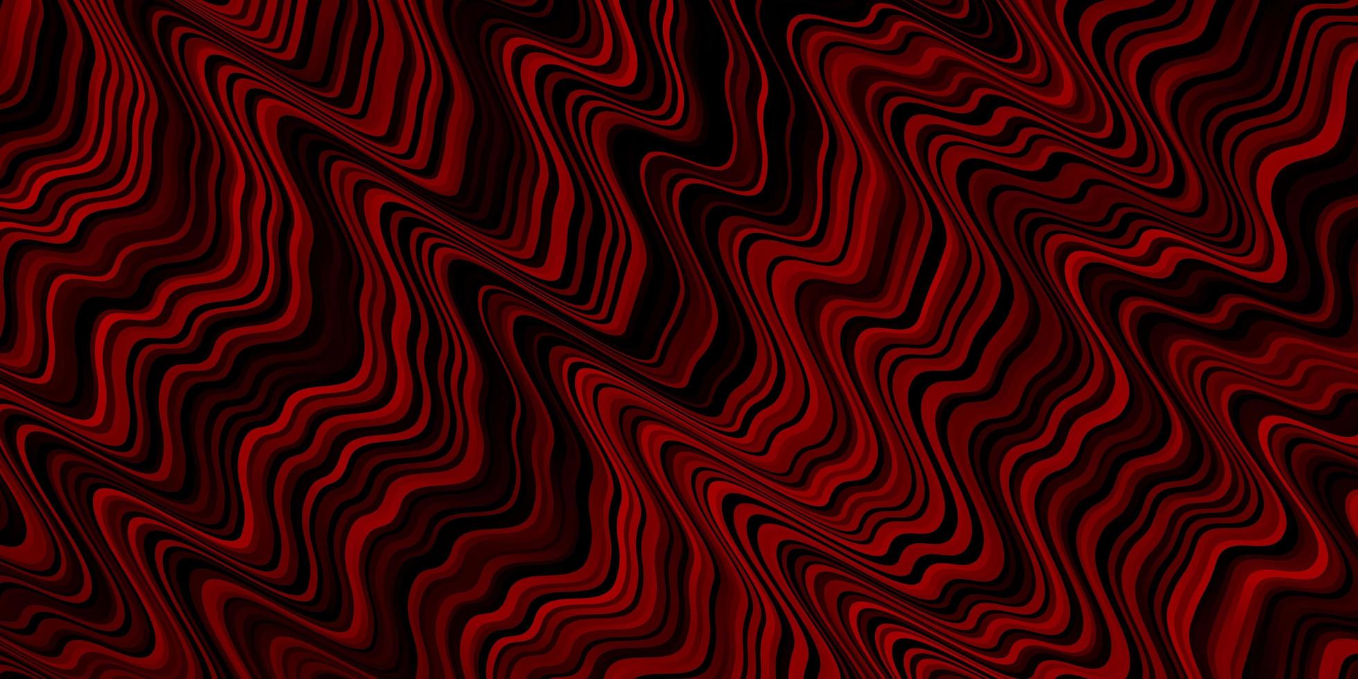 Dark Red Vector Backdrop With Curves Illustration In Halftone Style With Gradient Curves