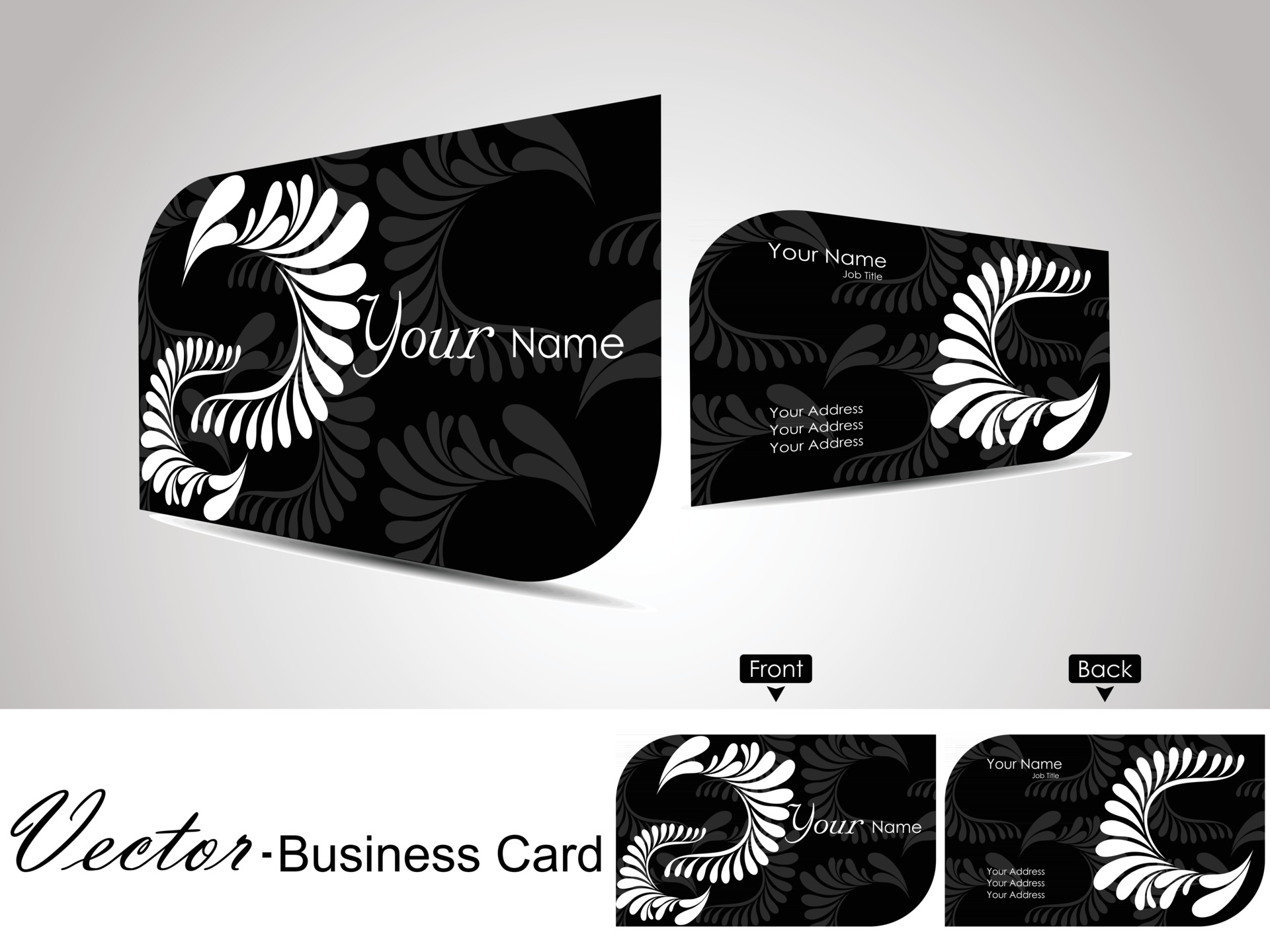 Floral Design Business Card 2774364 Vector Art At Vecteezy