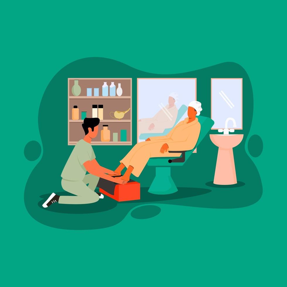 Body Massage Service Vector Illustration Concept 2774516 Vector Art At Vecteezy