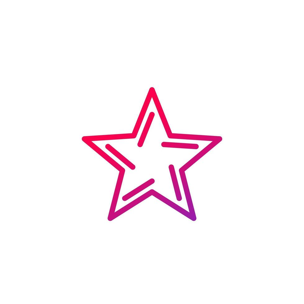 Star icon, vector outline 2775144 Vector Art at Vecteezy