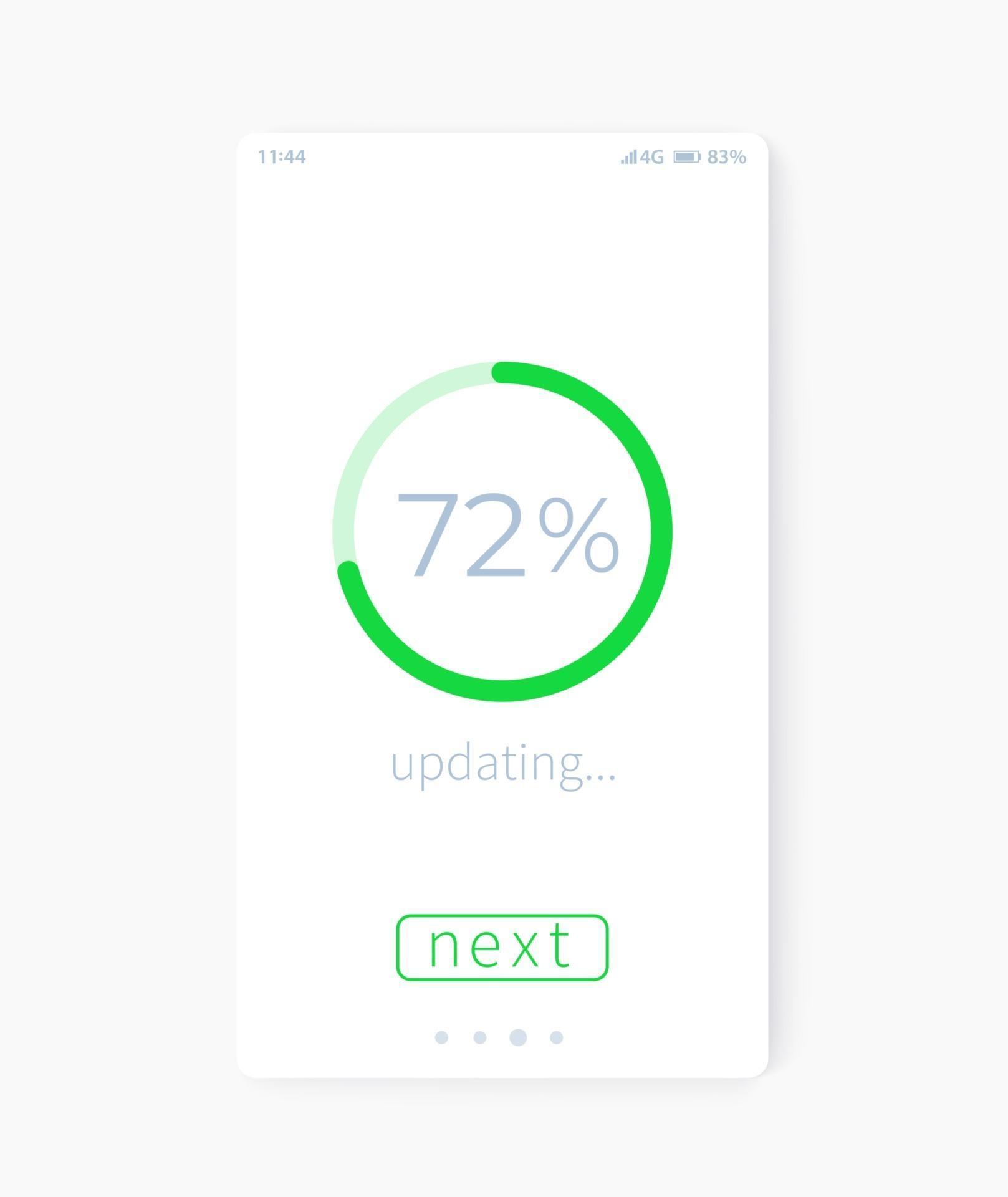 progress screen, update, mobile interface, vector ui 2775188 Vector Art ...