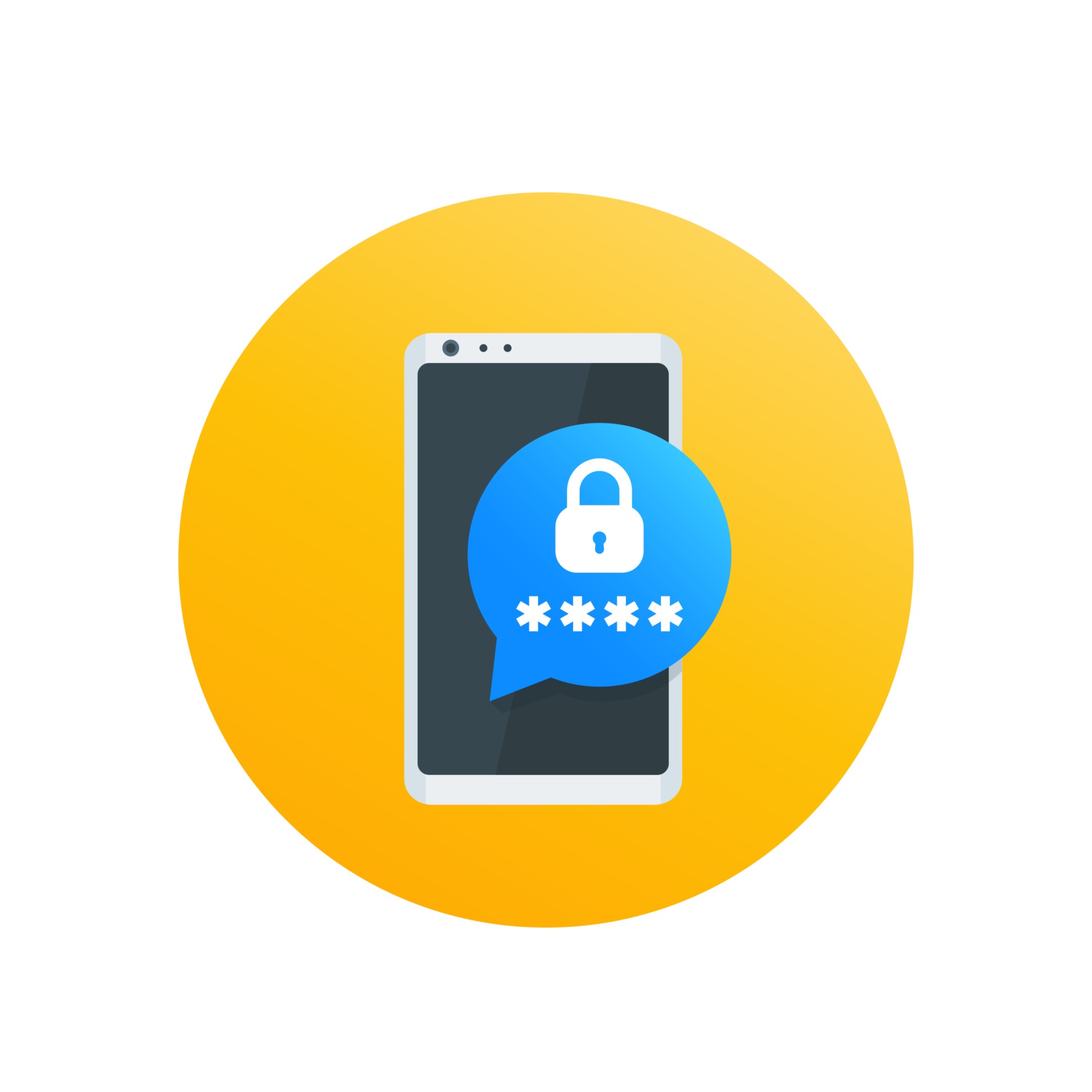 Mobile Security Password Access Authentication With Smartphone Vector Icon 2775438 Vector Art