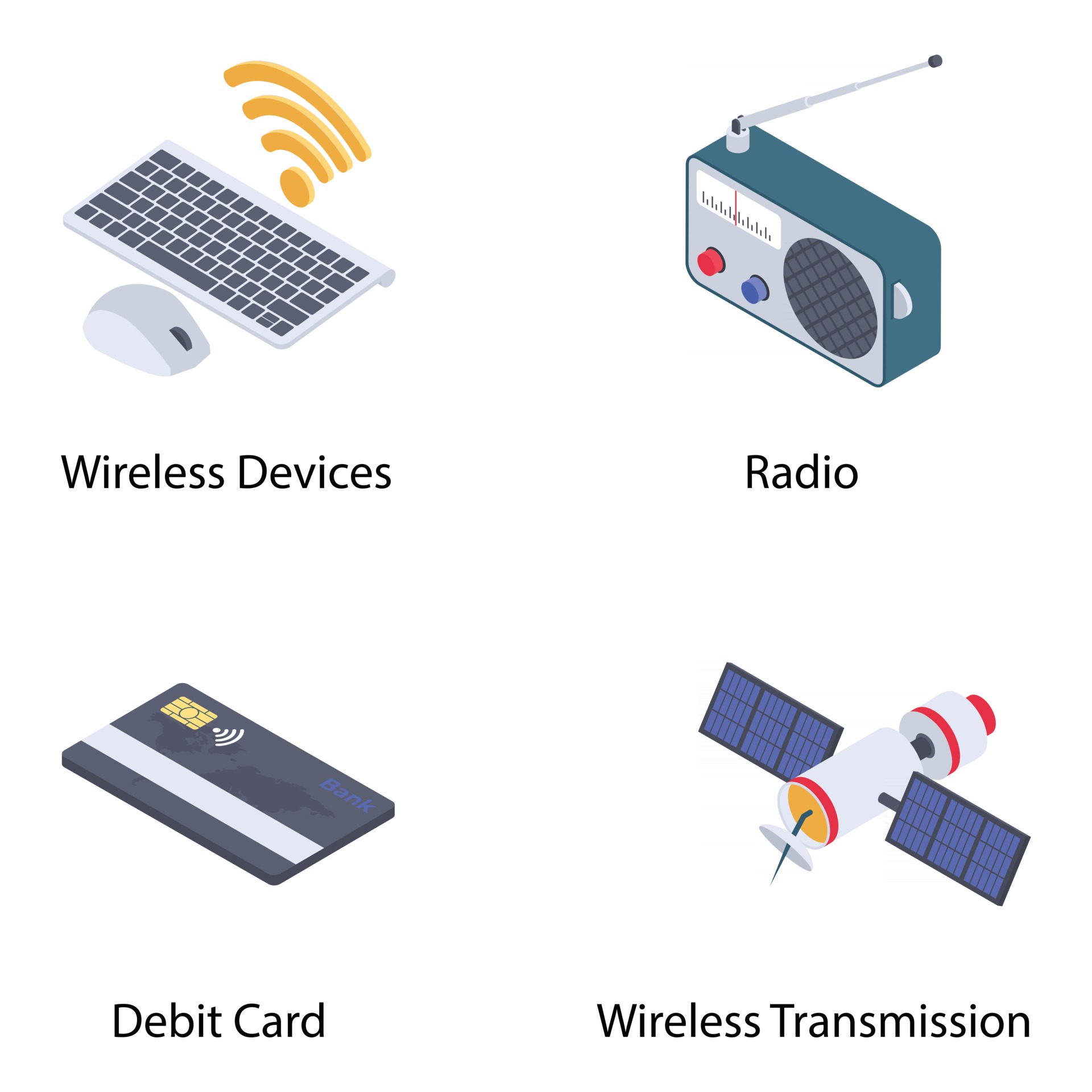 Wireless Technologies Elements 2781689 Vector Art at Vecteezy