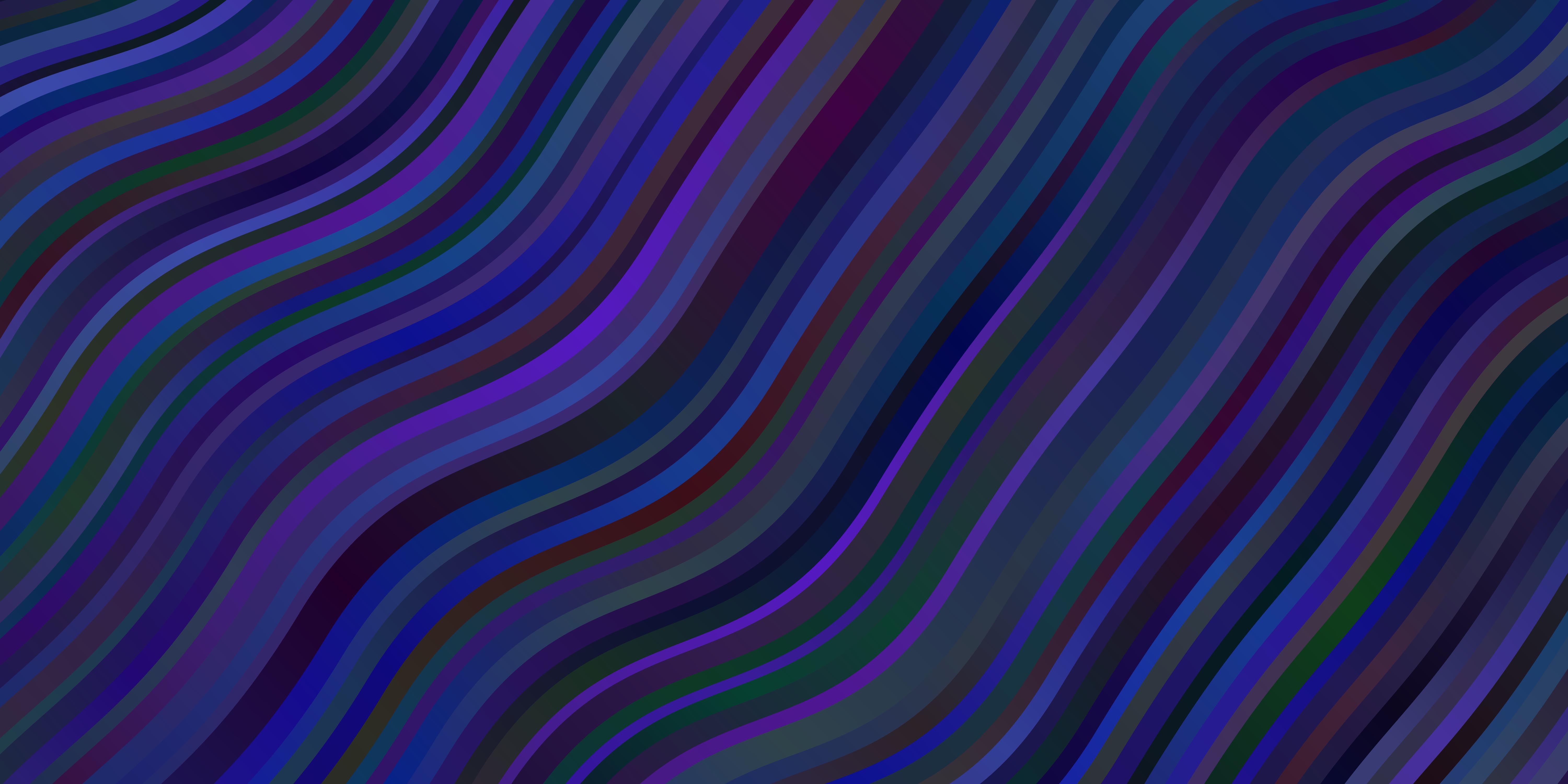 Dark Blue Vector Layout With Circular Arc Colorful Geometric Sample With Gradient Curves