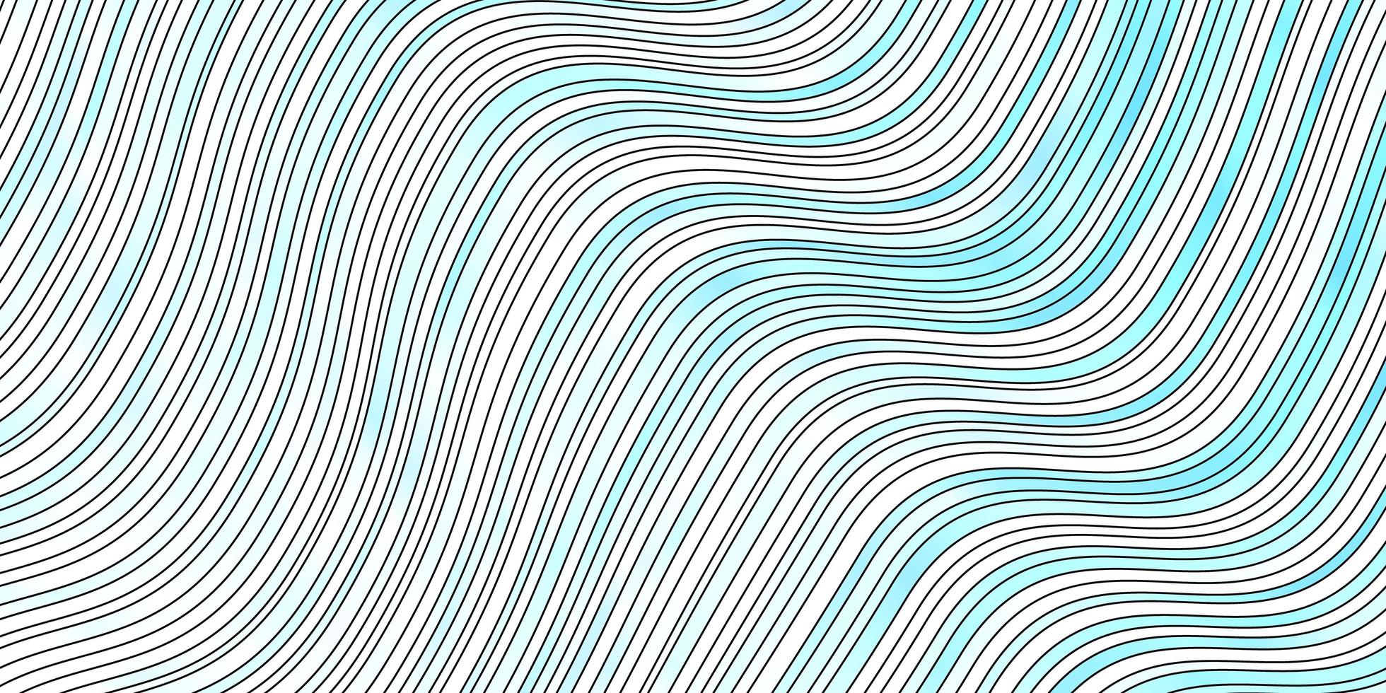 Light Blue Vector Pattern With Lines Bright Illustration With Gradient Circular Arcs Pattern