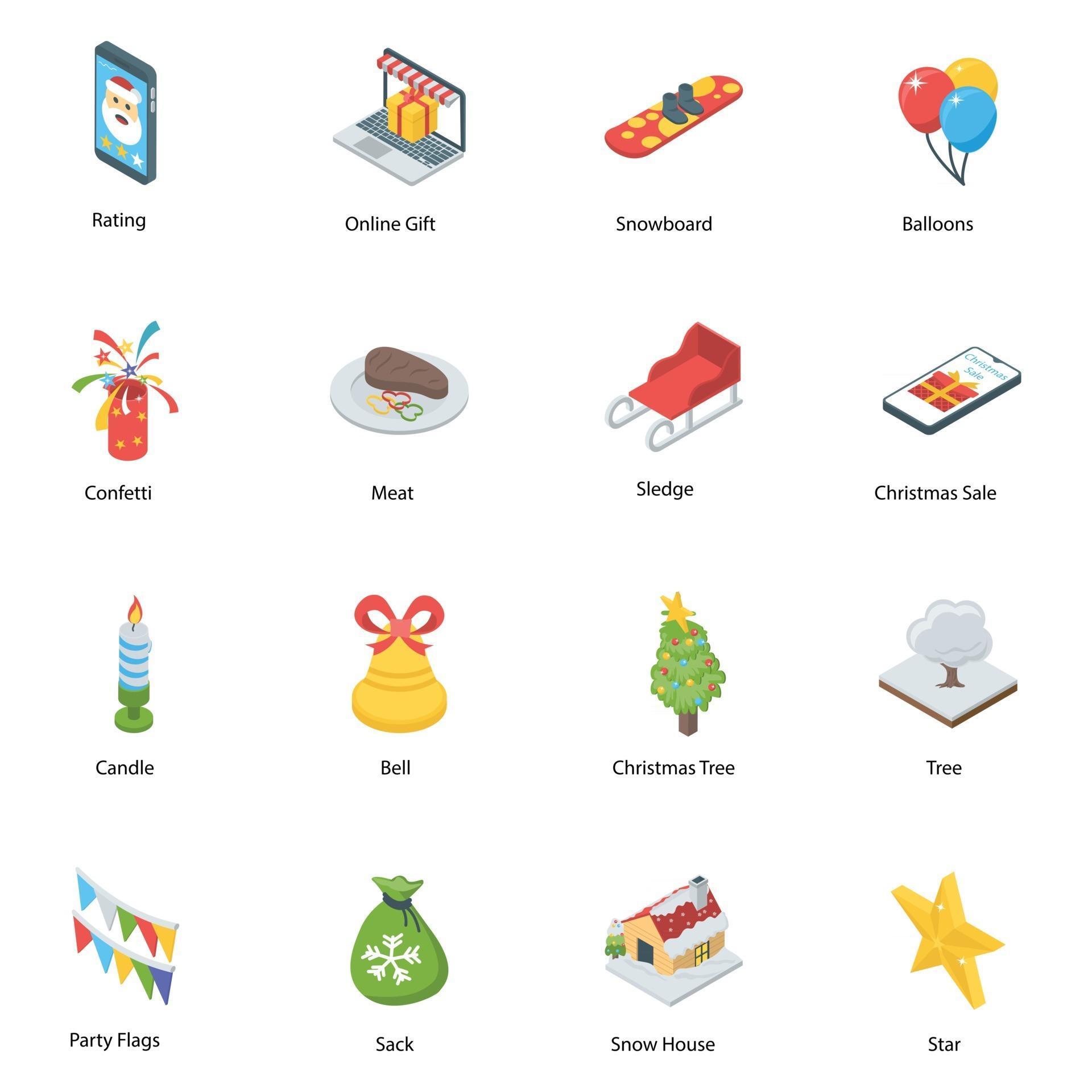 Christmas Design Elements 2789366 Vector Art at Vecteezy