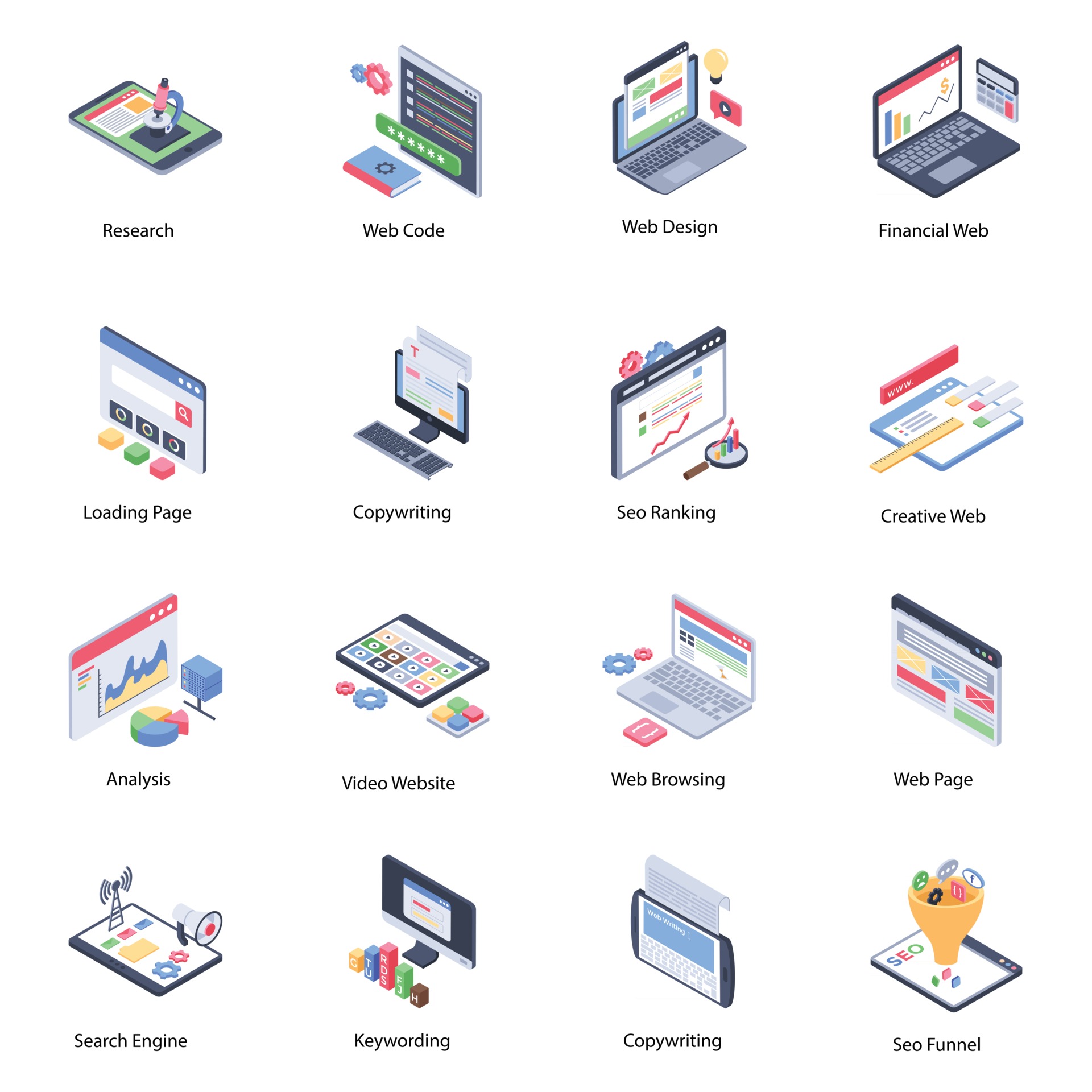 Web Development Elements 2789369 Vector Art at Vecteezy