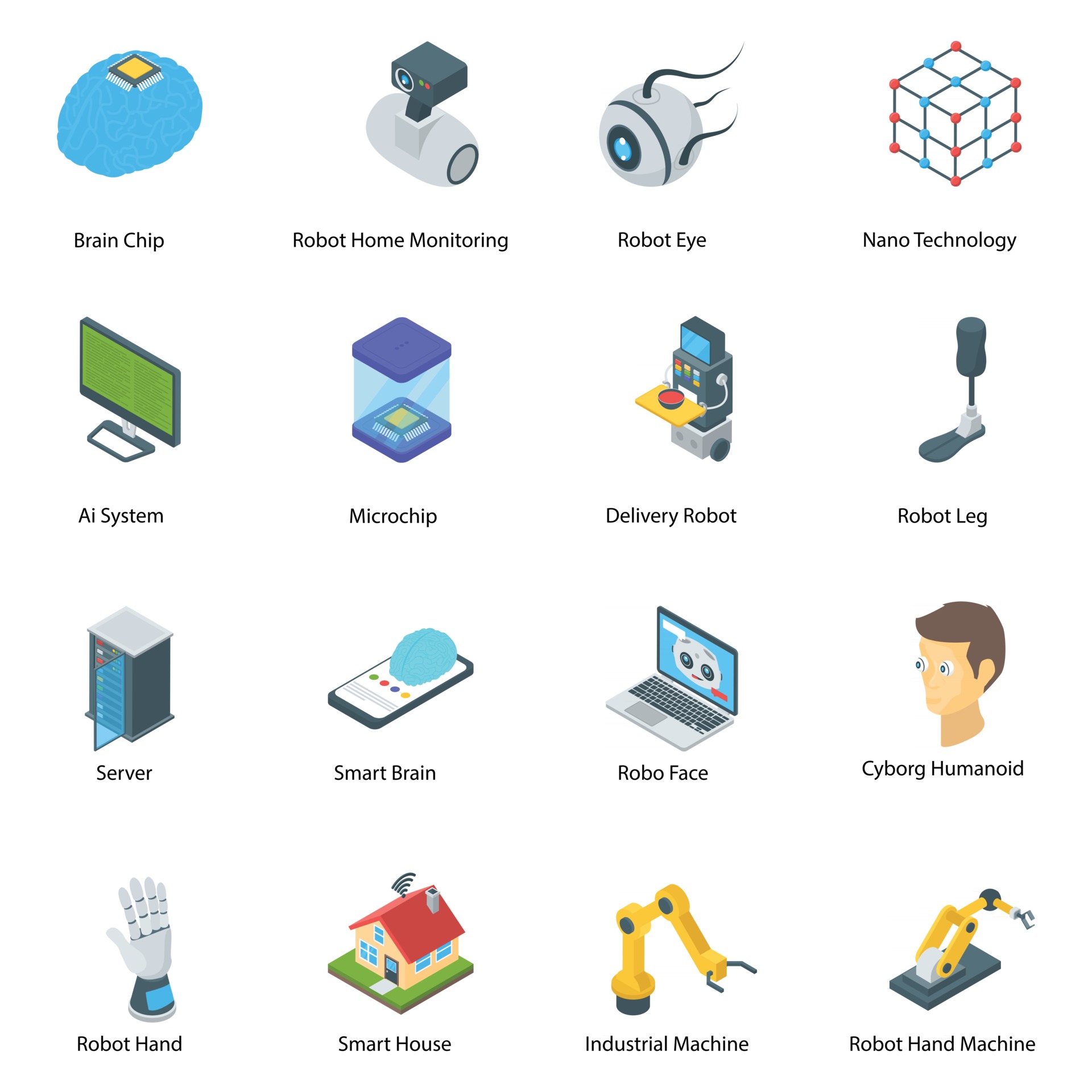 Artificial Intelligence Elements 2789380 Vector Art at Vecteezy