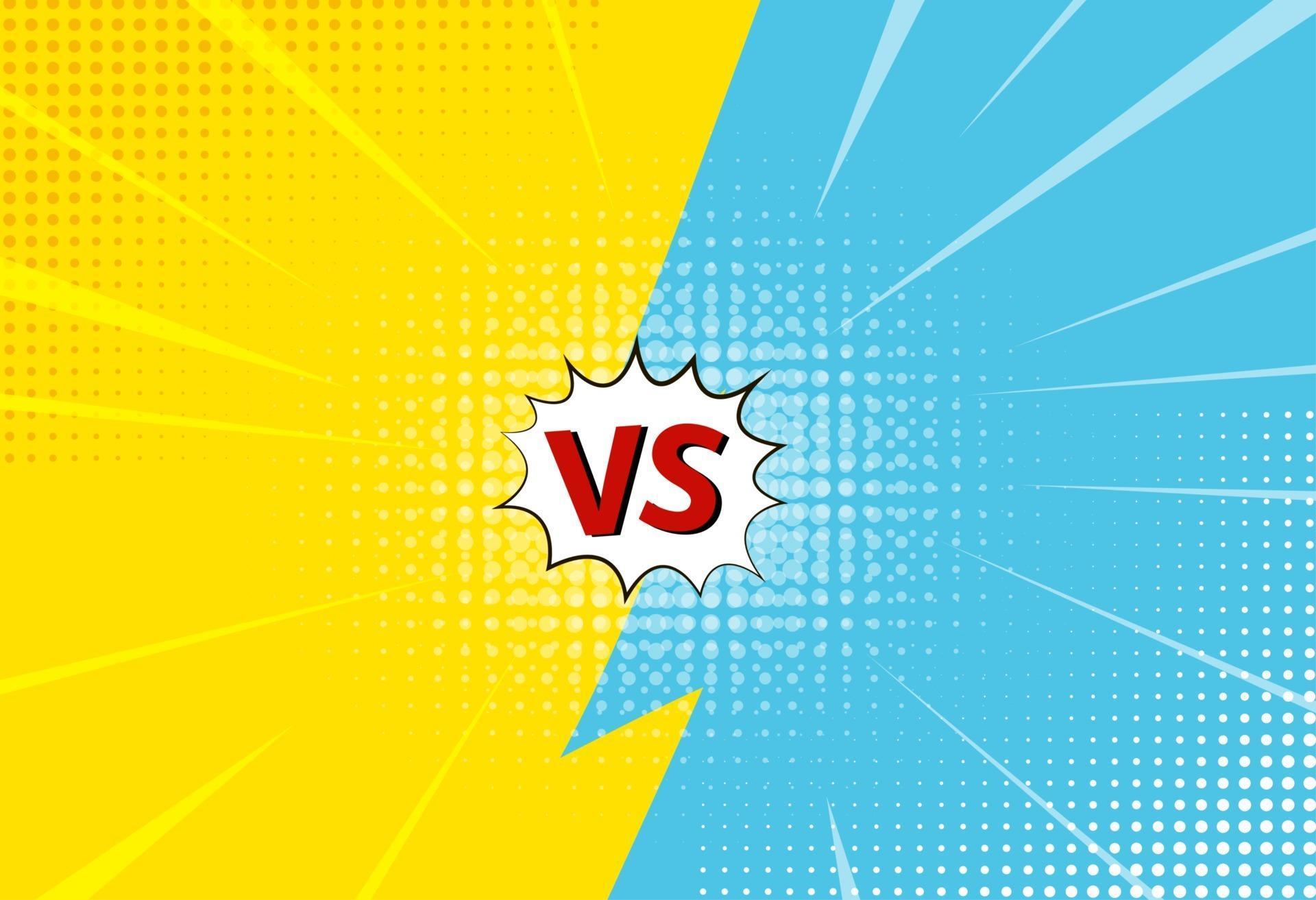 Versus letters figh background in pop art style. Vector Illustration ...