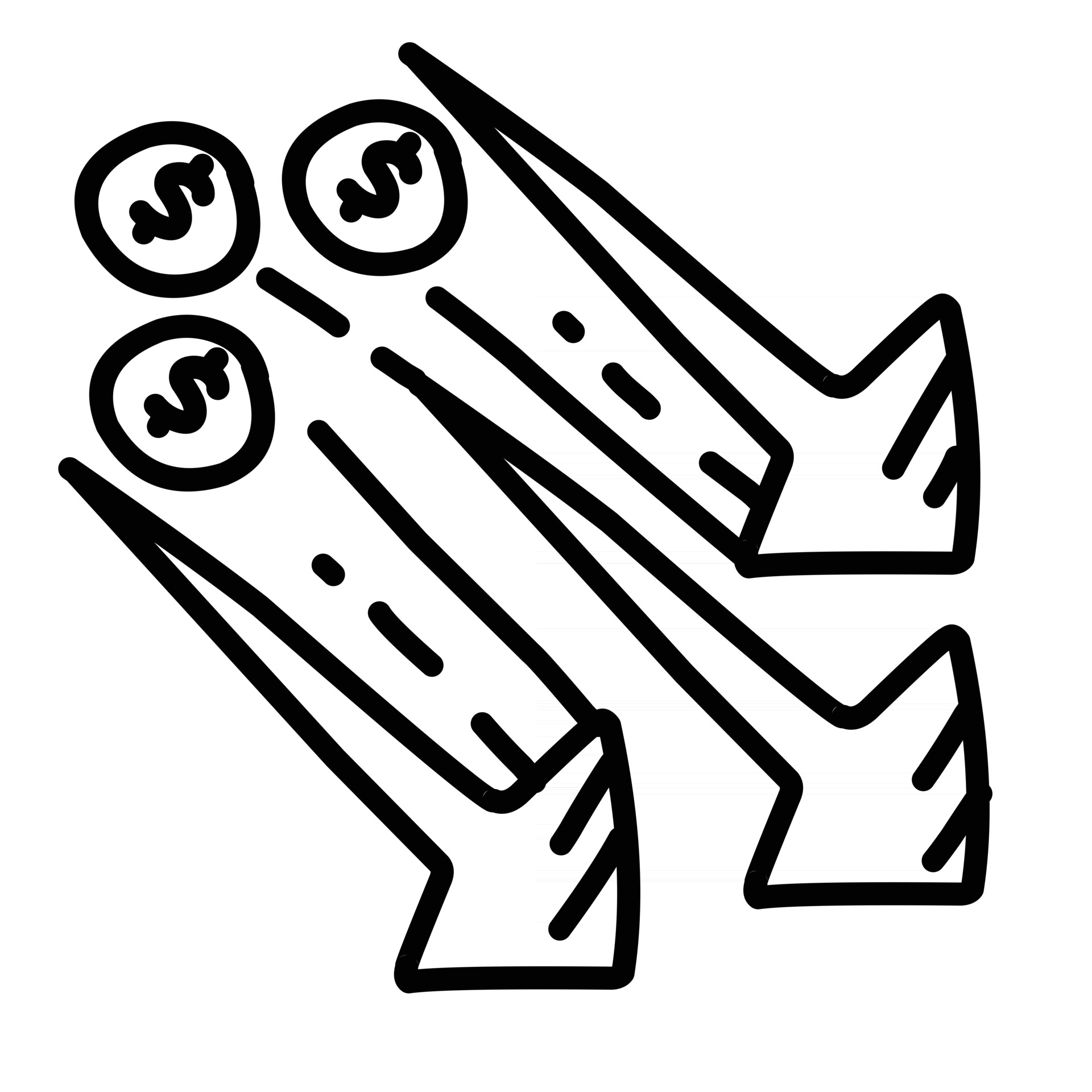 Business decrease hand drawn icon design, outline black, vector icon ...