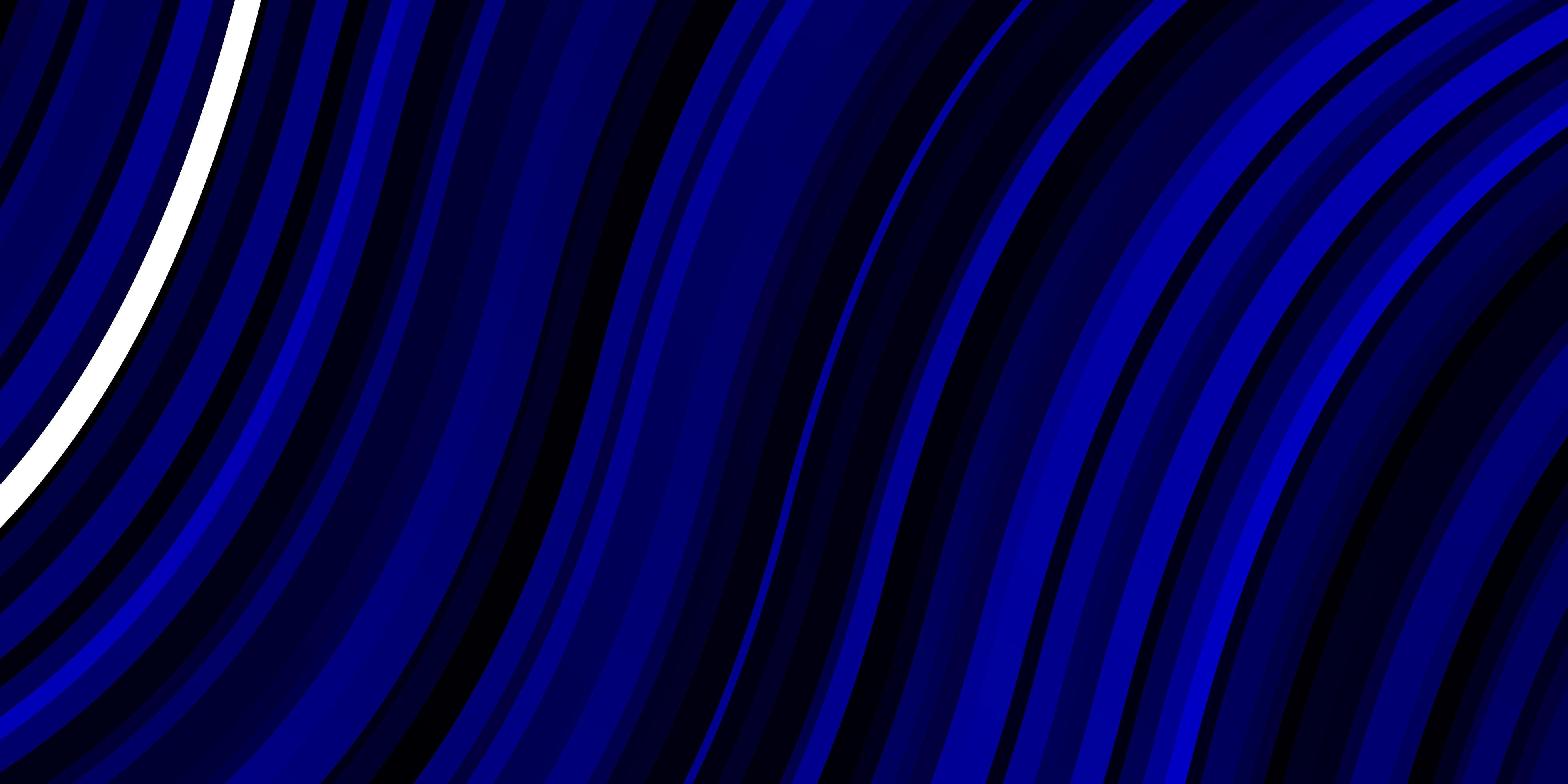 Dark Blue Vector Background With Bent Lines Colorful Abstract Illustration With Gradient Curves