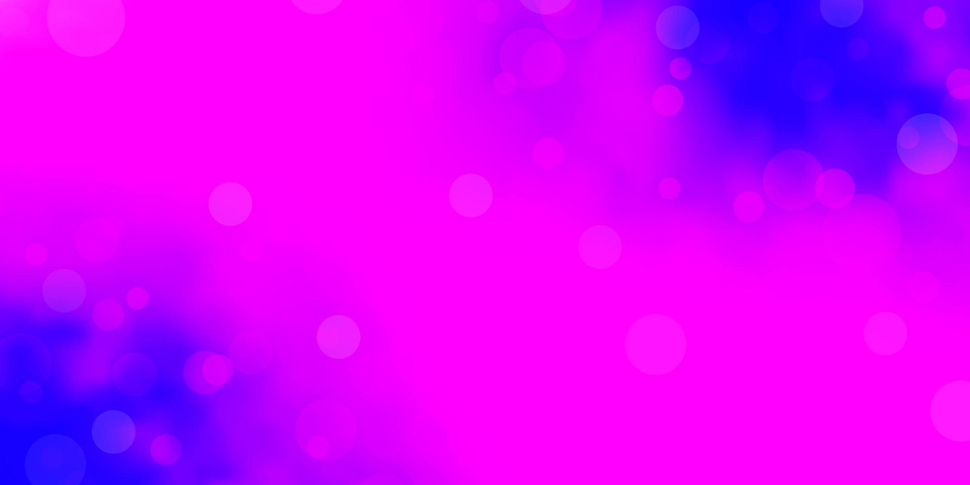 Light Pink Blue Vector Template With Circles Abstract Colorful Disks On Simple Gradient