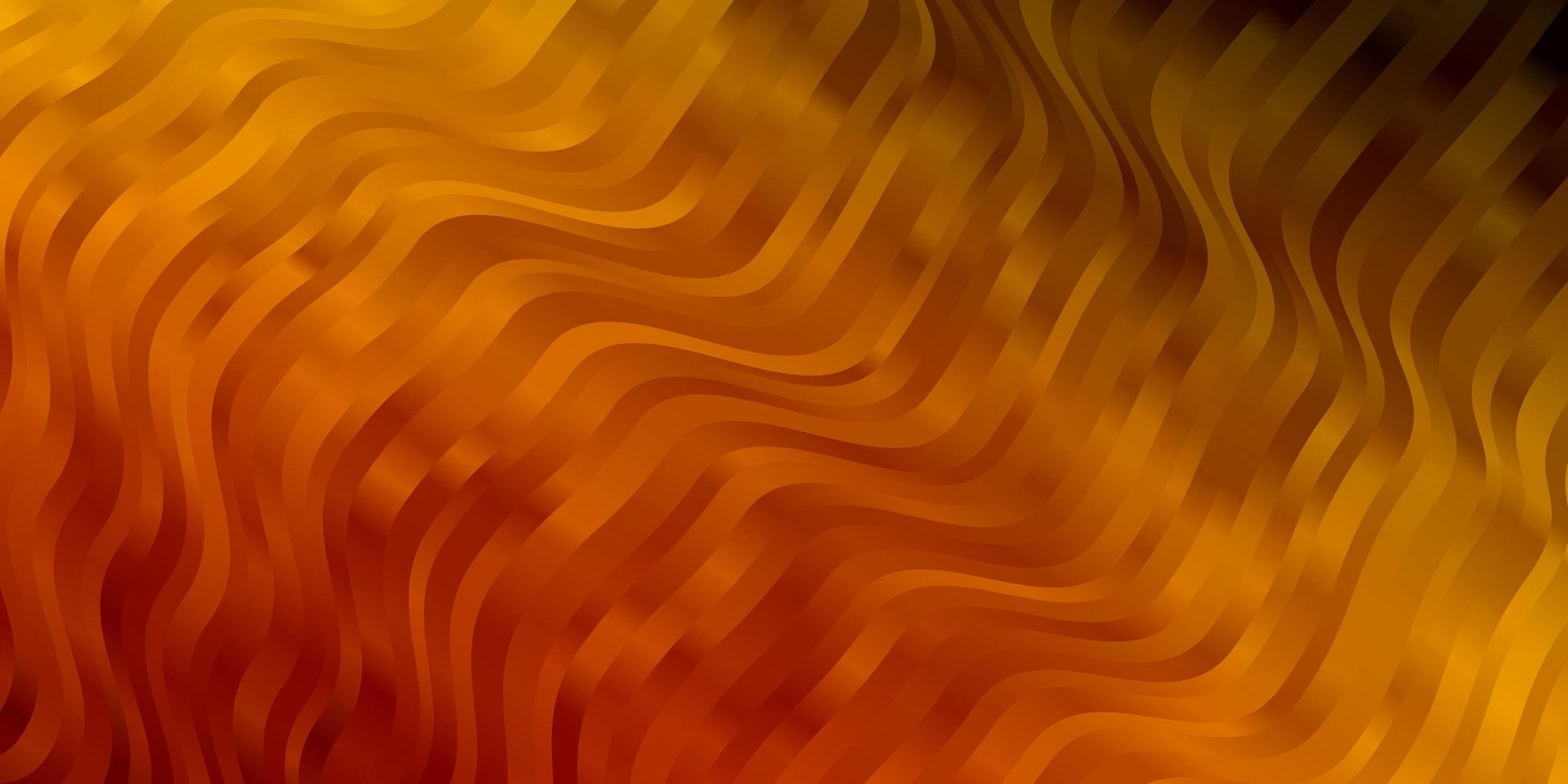Dark Orange Vector Pattern With Wry Lines Gradient Illustration In Simple Style With Bows