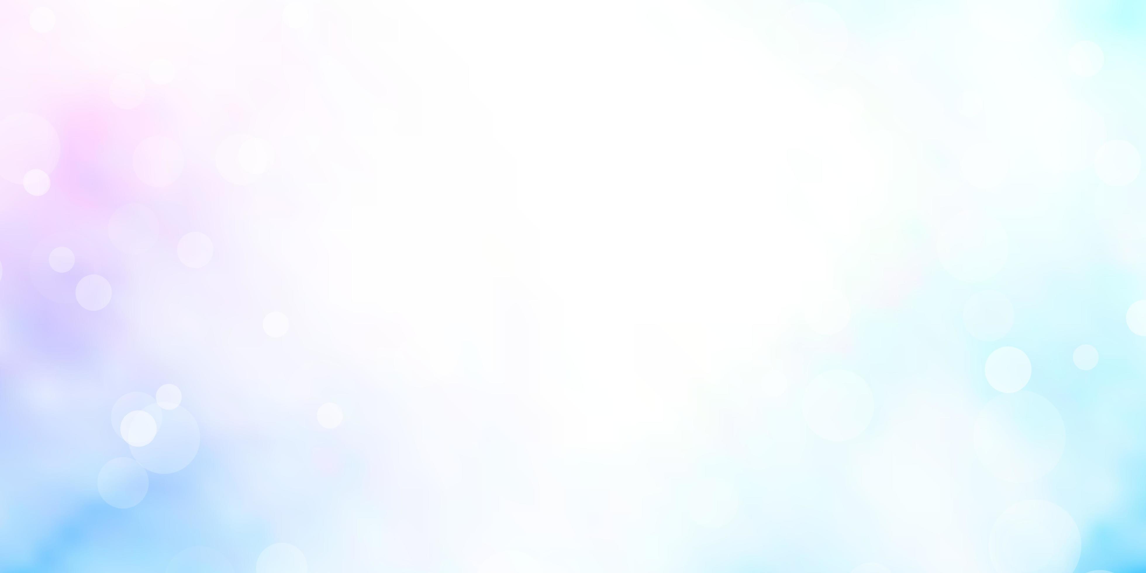 Light Pink Blue Vector Background With Circles Abstract Colorful Disks On Simple Gradient