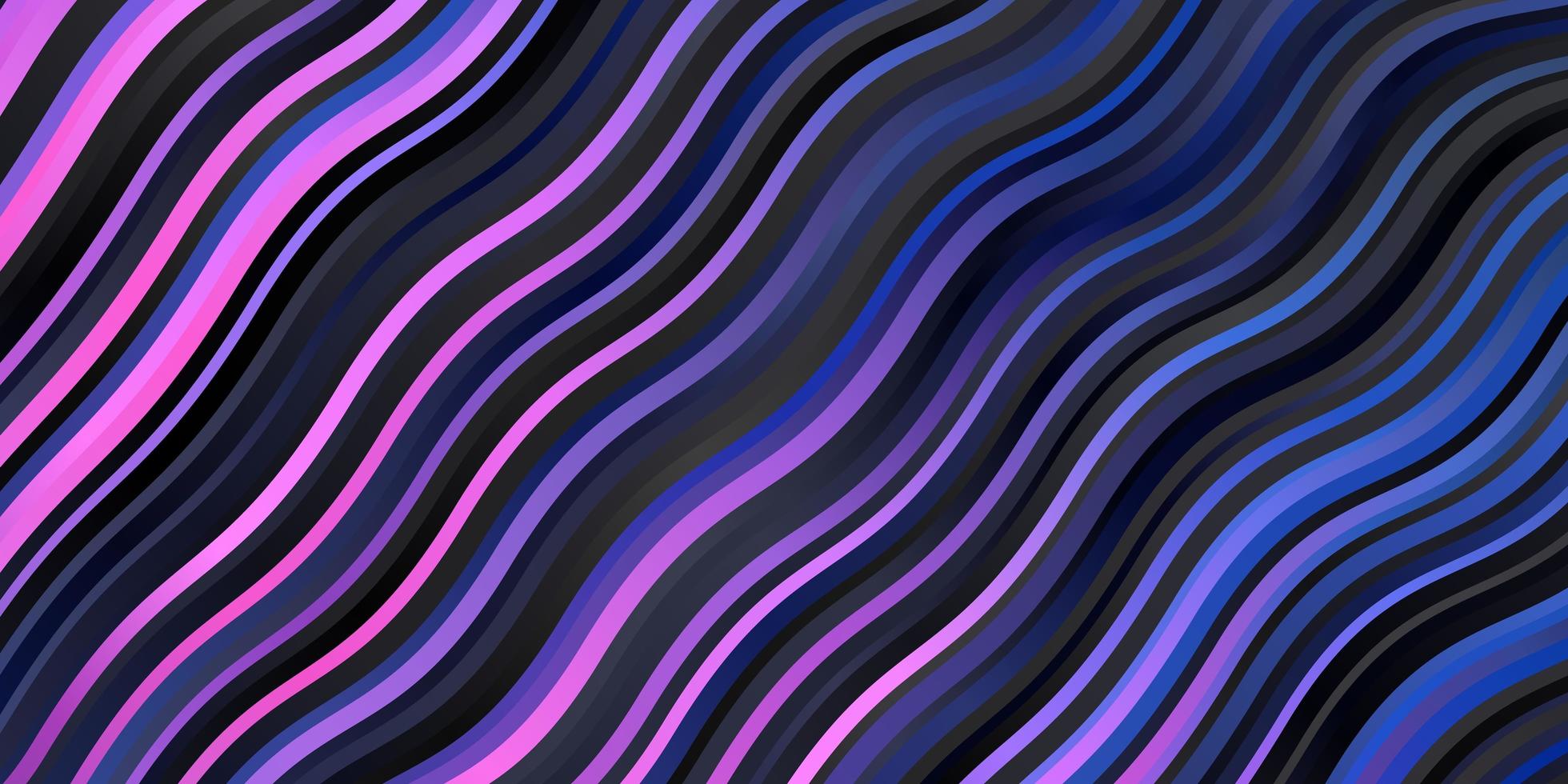 Dark Pink Blue Vector Layout With Circular Arc Abstract Illustration With Bandy Gradient Lines