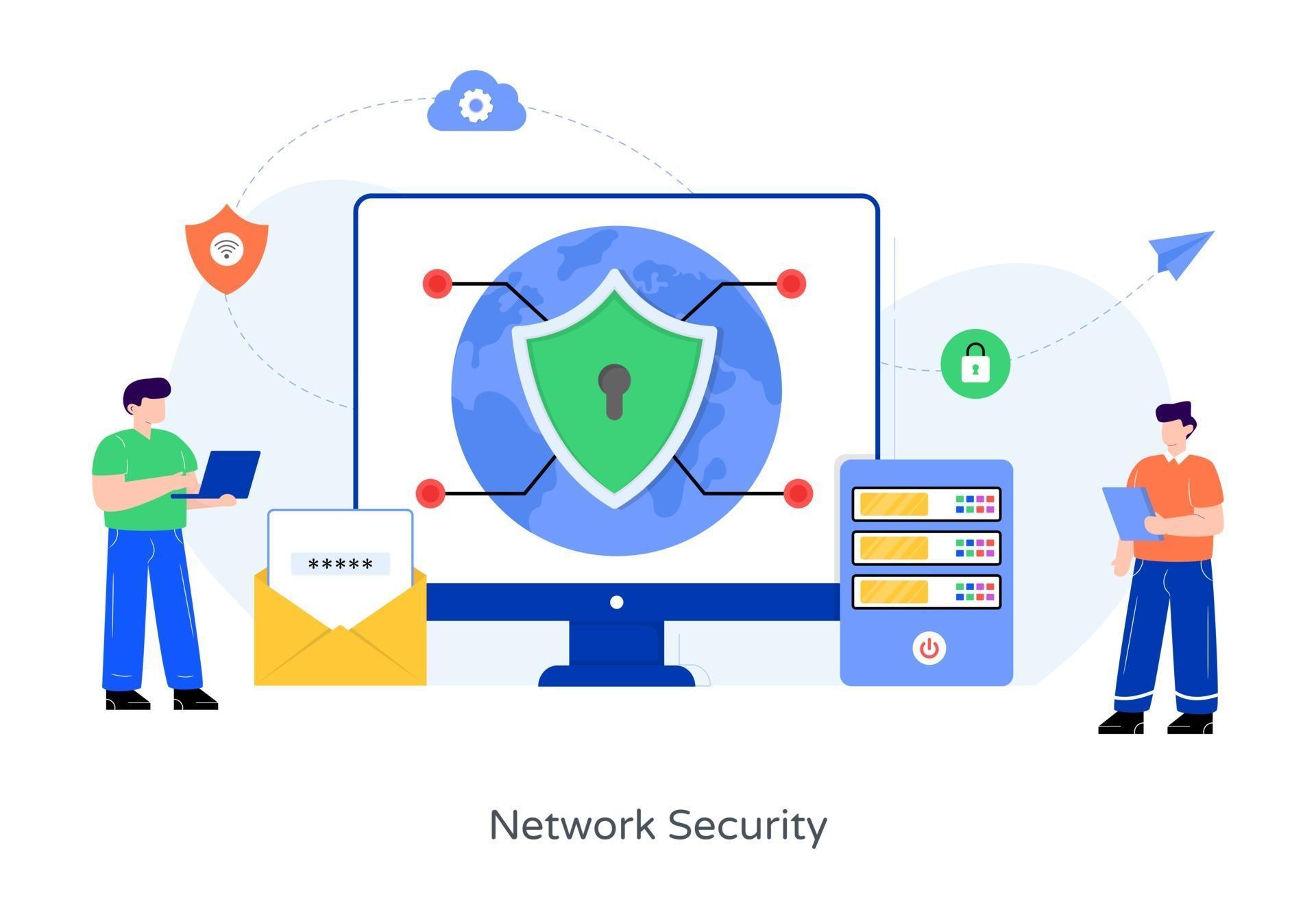 Network Security Shield 2799998 Vector Art at Vecteezy