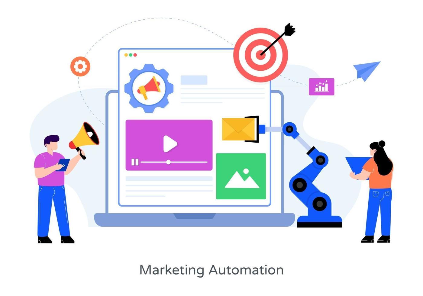 Marketing Automation Concept 2800005 Vector Art at Vecteezy Marketing Automation Concept 2800005 Vector Art at Vecteezy