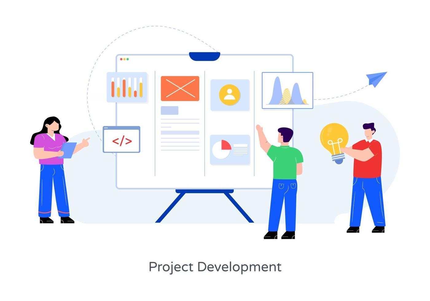 Modern Project Development 2800035 Vector Art at Vecteezy