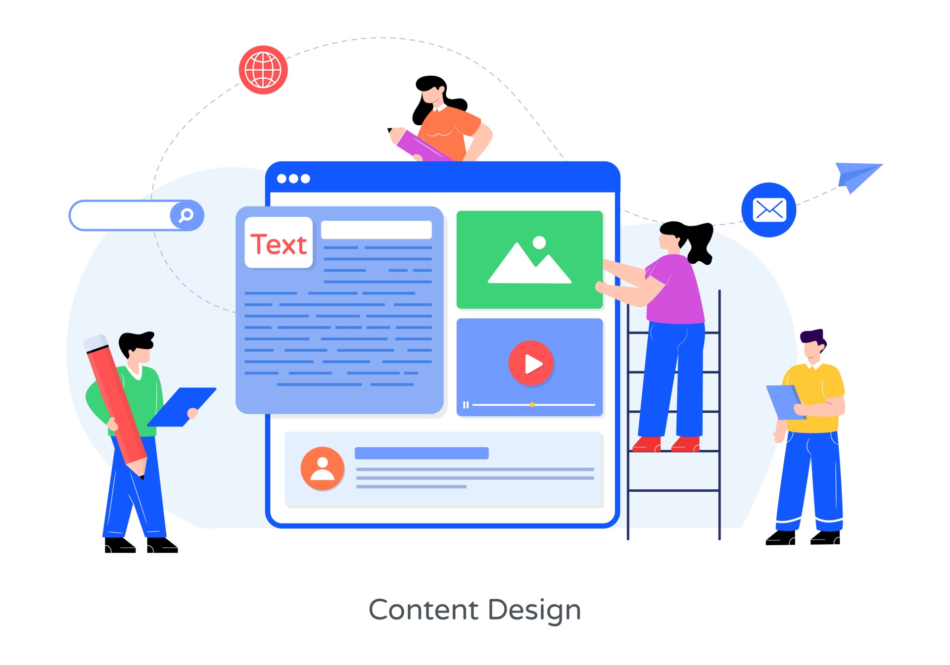 Content Design and Website 2800042 Vector Art at Vecteezy