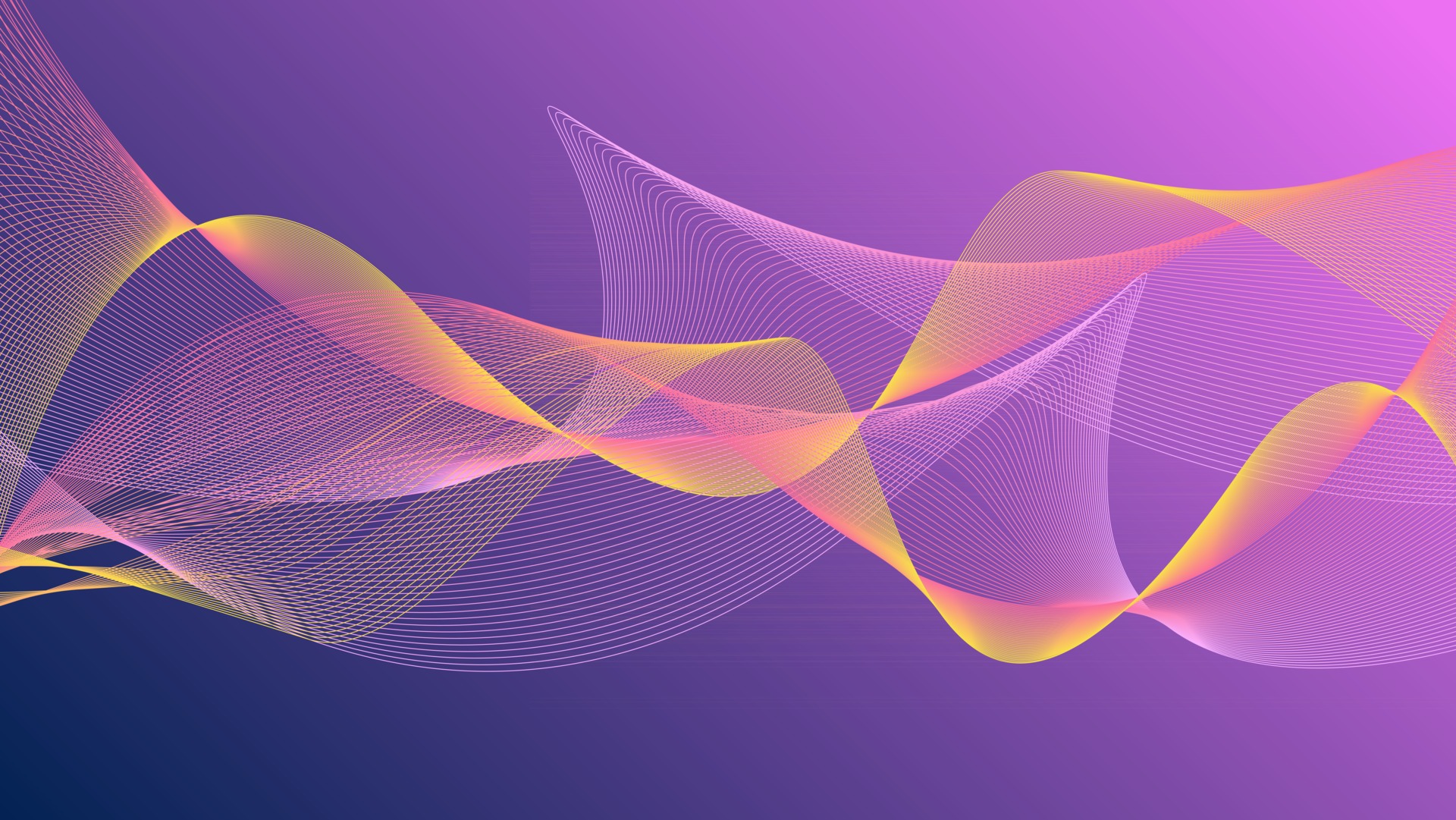 swaying wavy lines Abstract Wave background Pink and blue with yellow ...