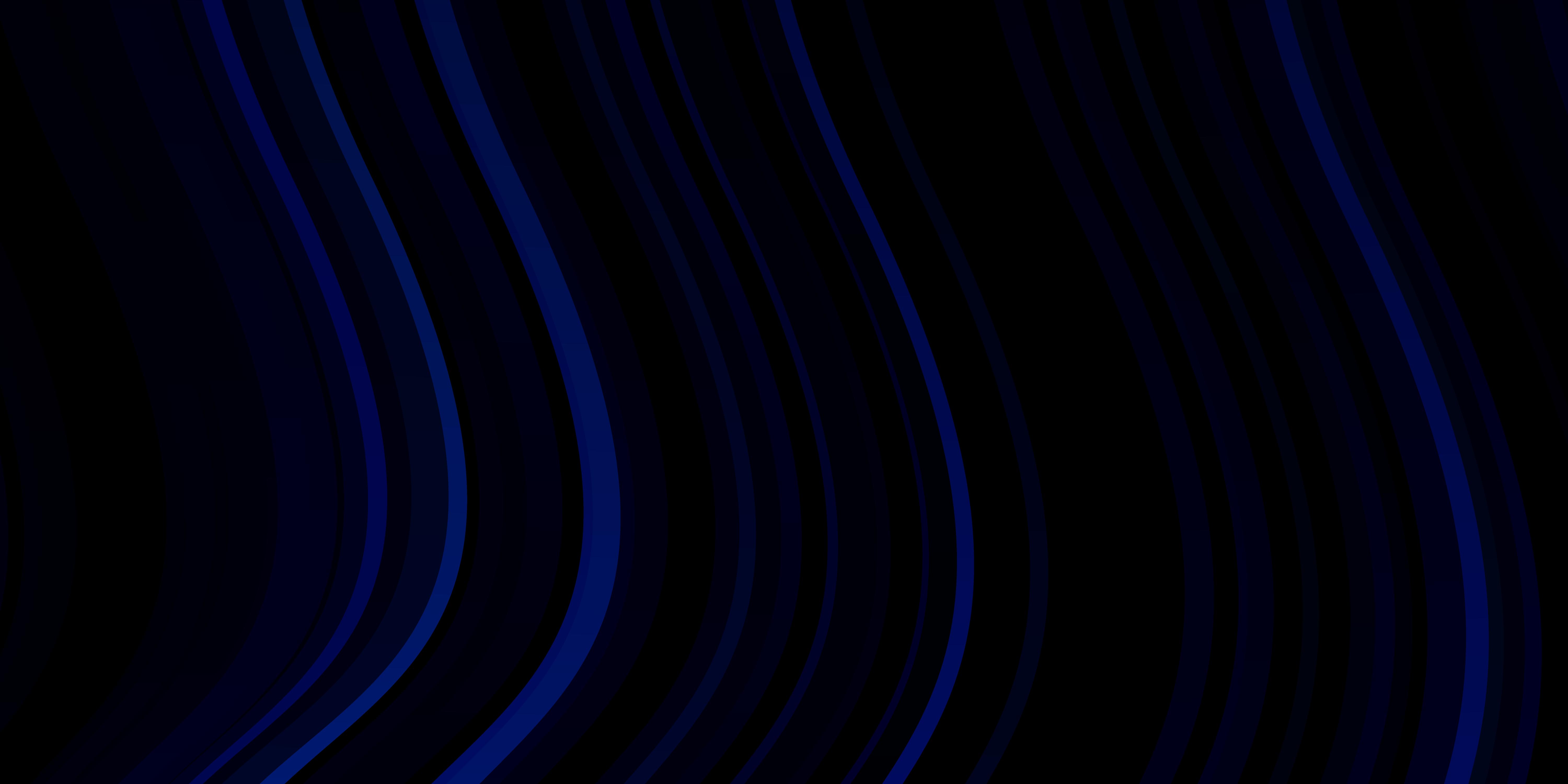 Dark Blue Vector Background With Curved Lines Abstract Gradient Illustration With Wry Lines