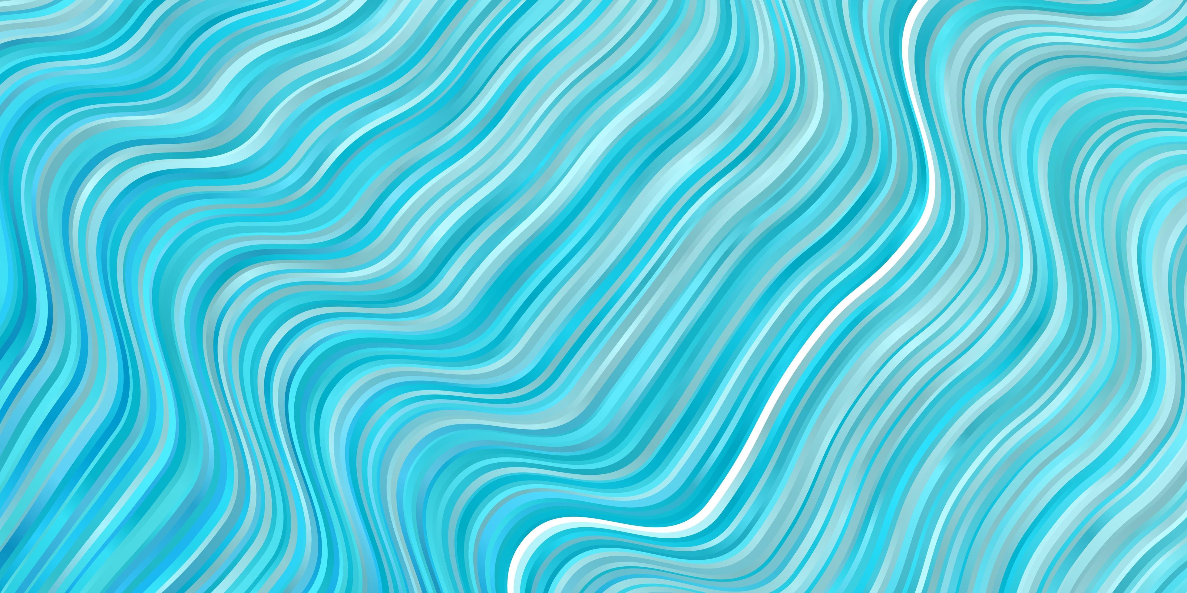 Light Blue Vector Pattern With Curved Lines Illustration In Halftone Style With Gradient Curves