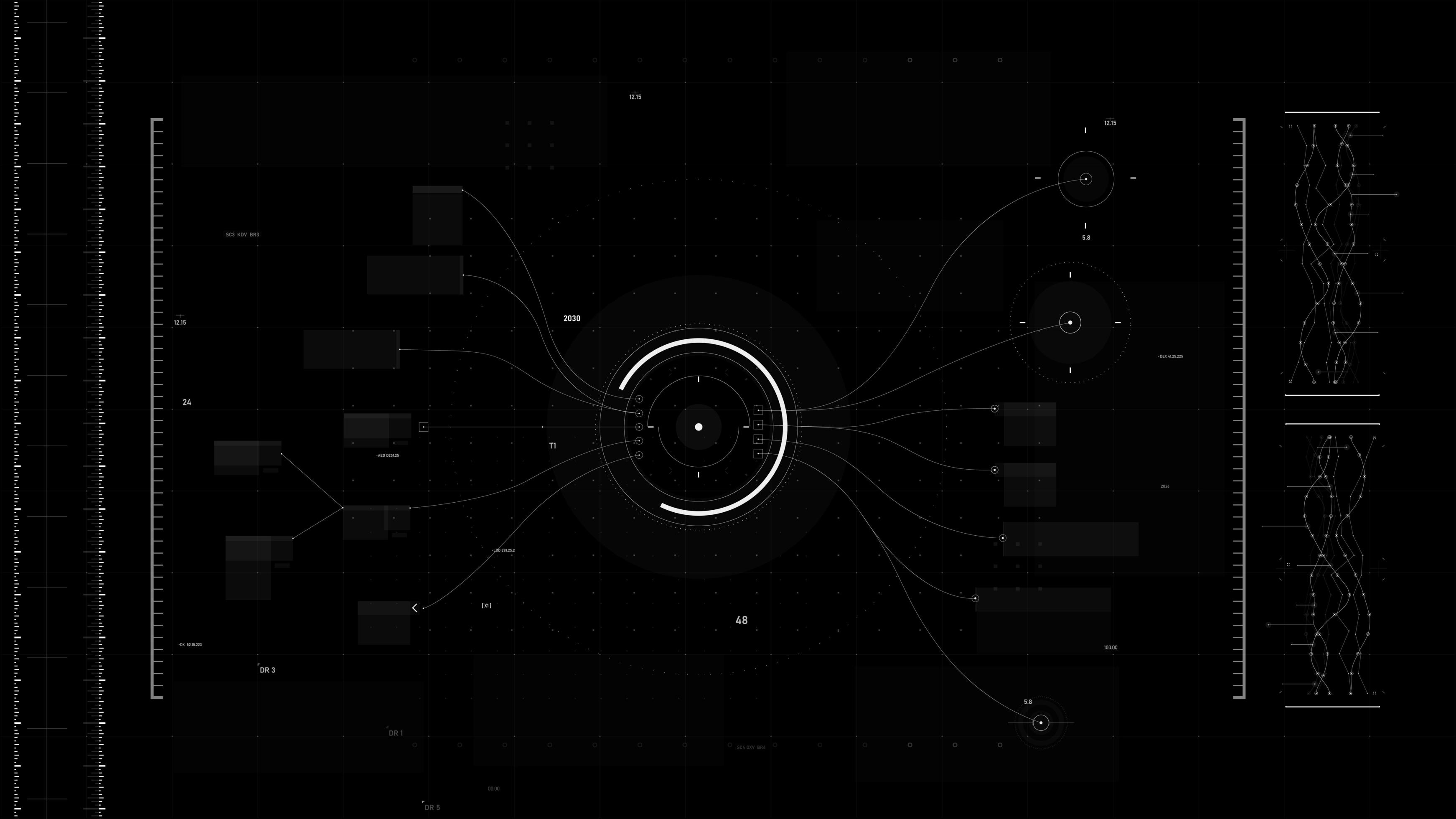 Futuristic user interface design element Video overlay 015 2804676 ...