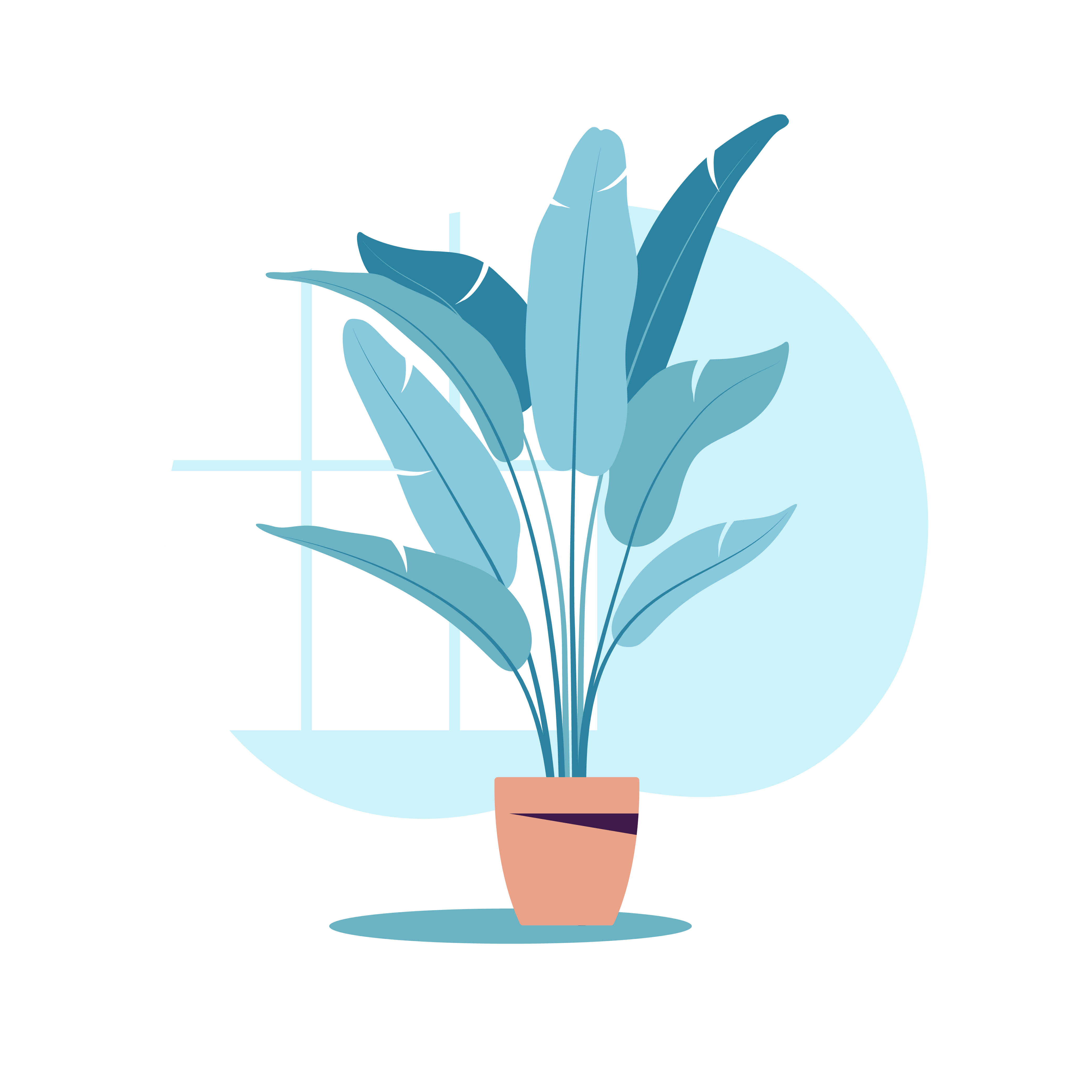 vector ilustración plana planta en maceta. plantas en macetas aisladas ...