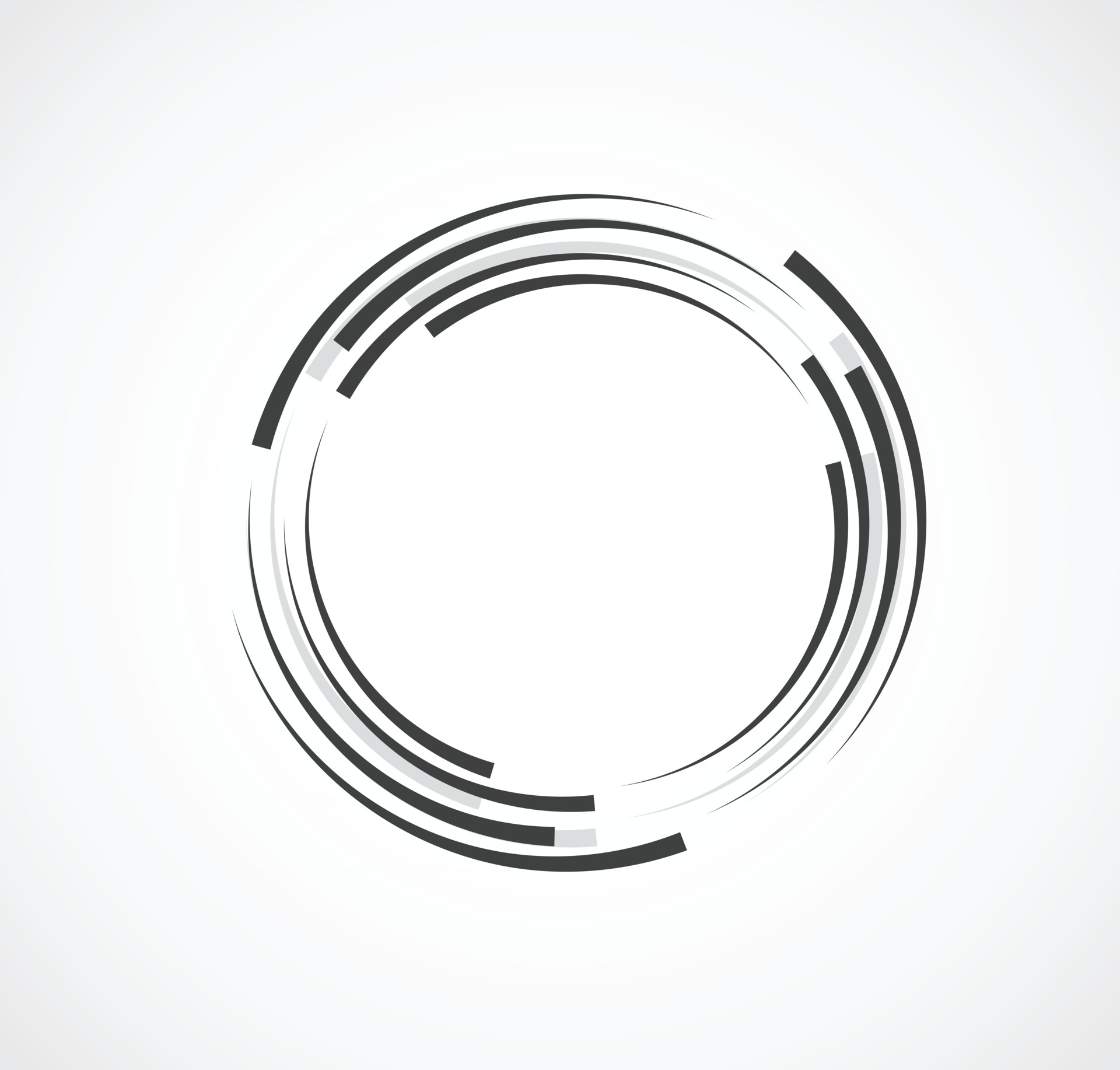 Abstract Lines In Circle Form Design Element Geometric Shape Striped Border Frame For Image