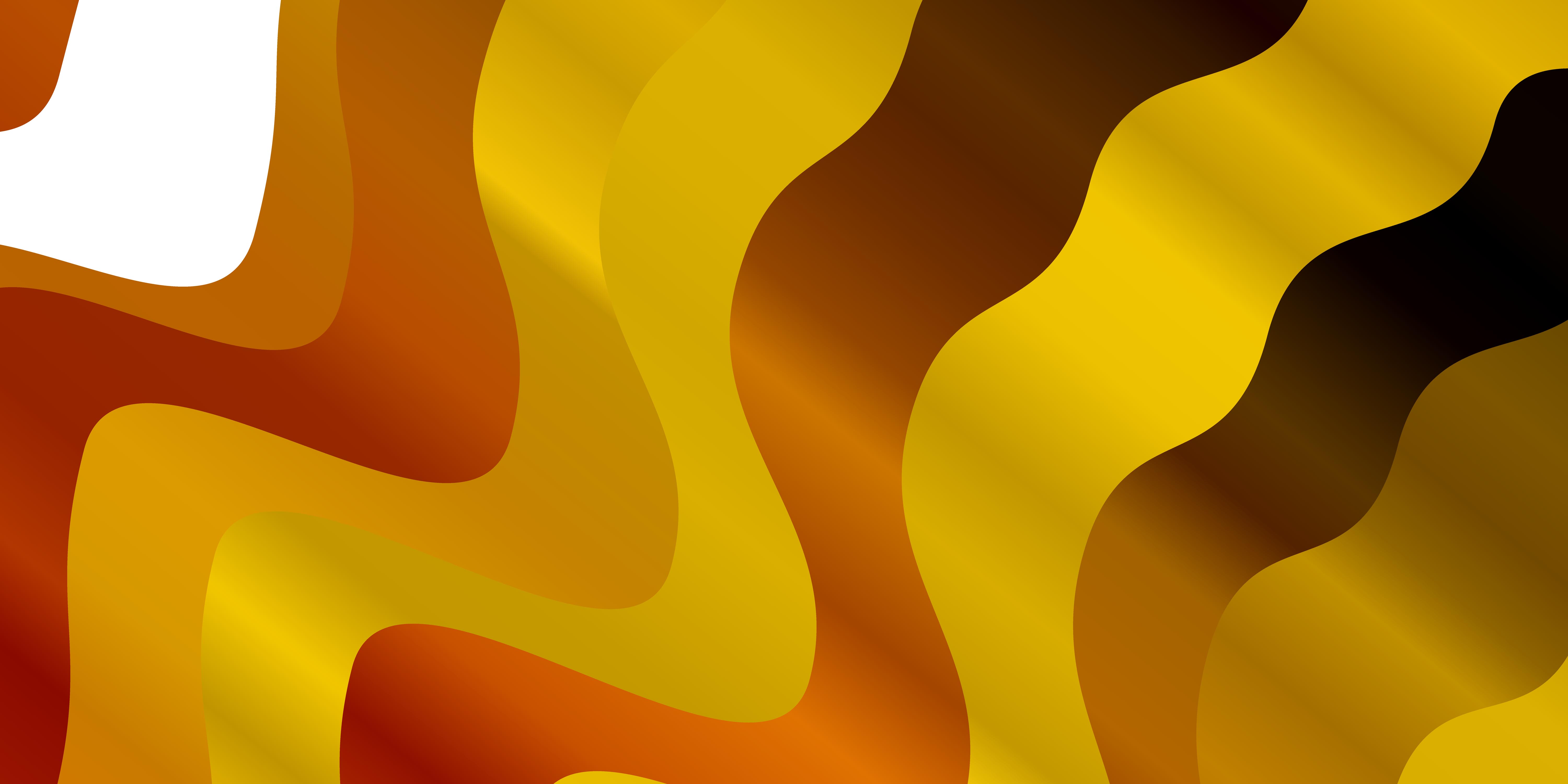 Dark Orange Vector Pattern With Curved Lines Bright Illustration With Gradient Circular Arcs