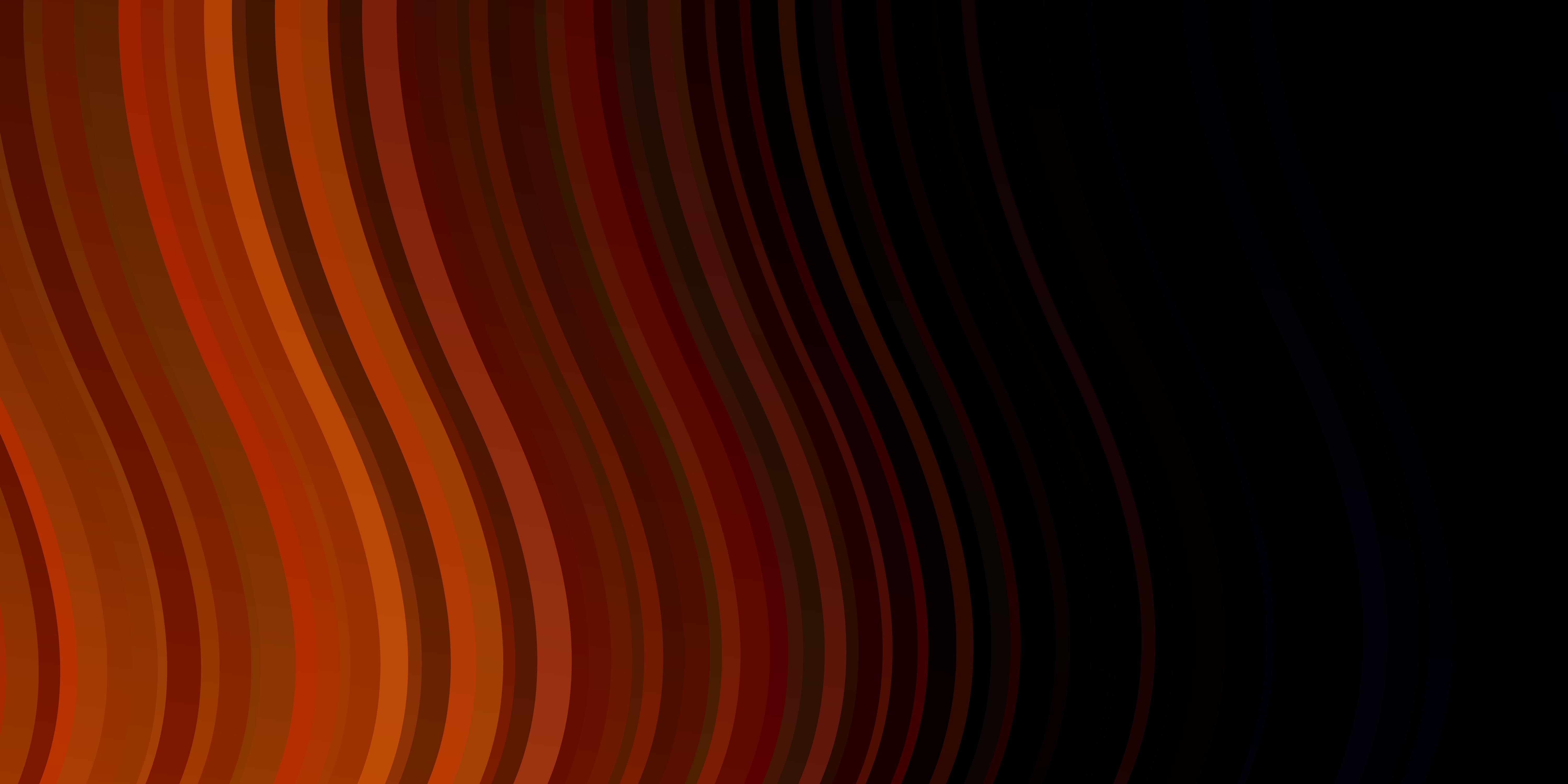 Dark Orange Vector Background With Wry Lines Colorful Illustration In Circular Style With Lines
