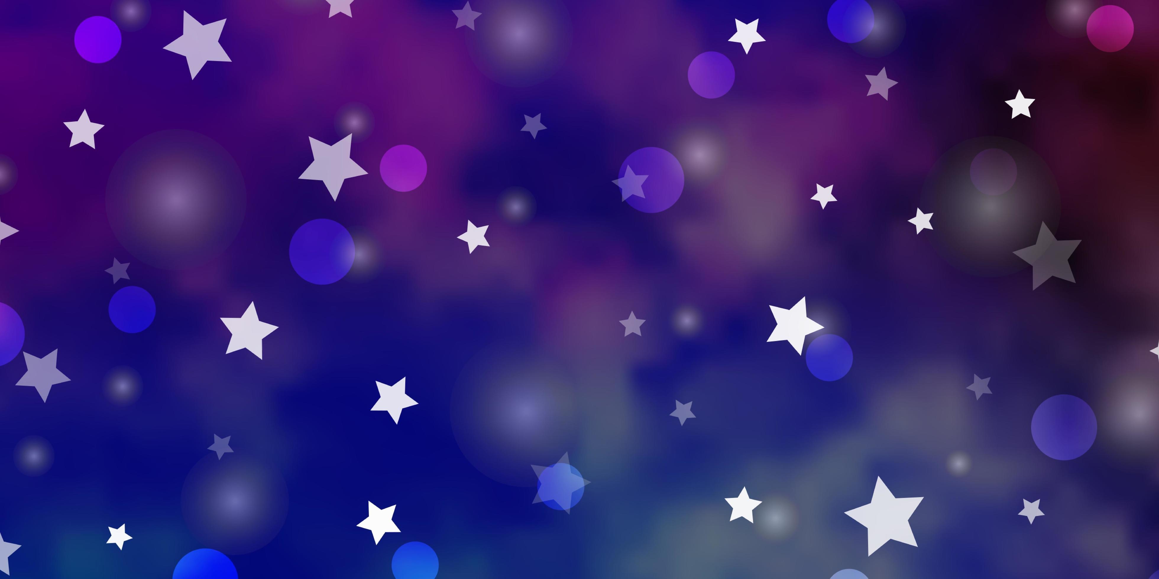 Light Multicolor Vector Template With Circles Stars Colorful Disks Stars On Simple Gradient