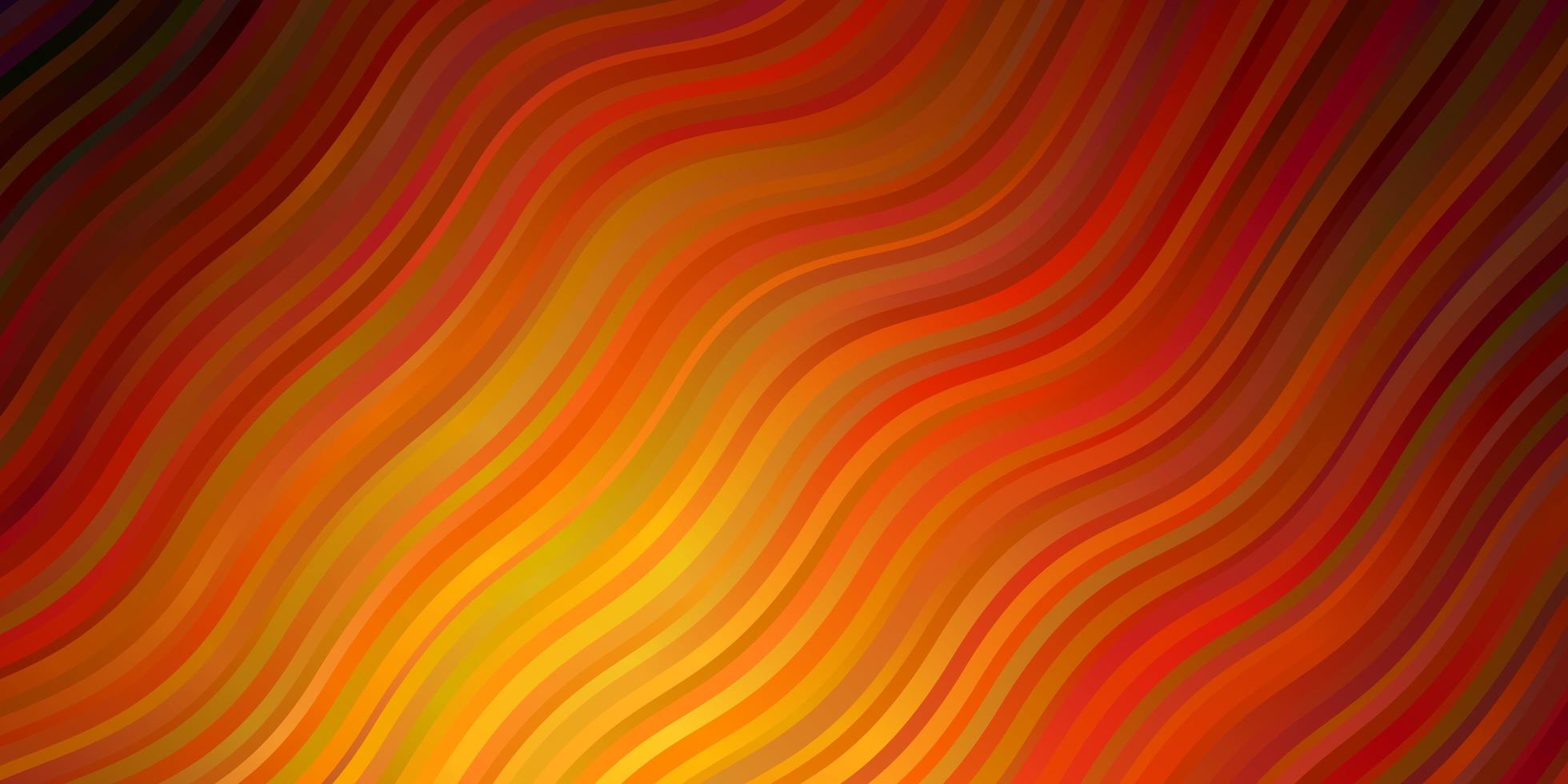 Dark Orange Vector Layout With Circular Arc Abstract Illustration With Gradient Bows Best