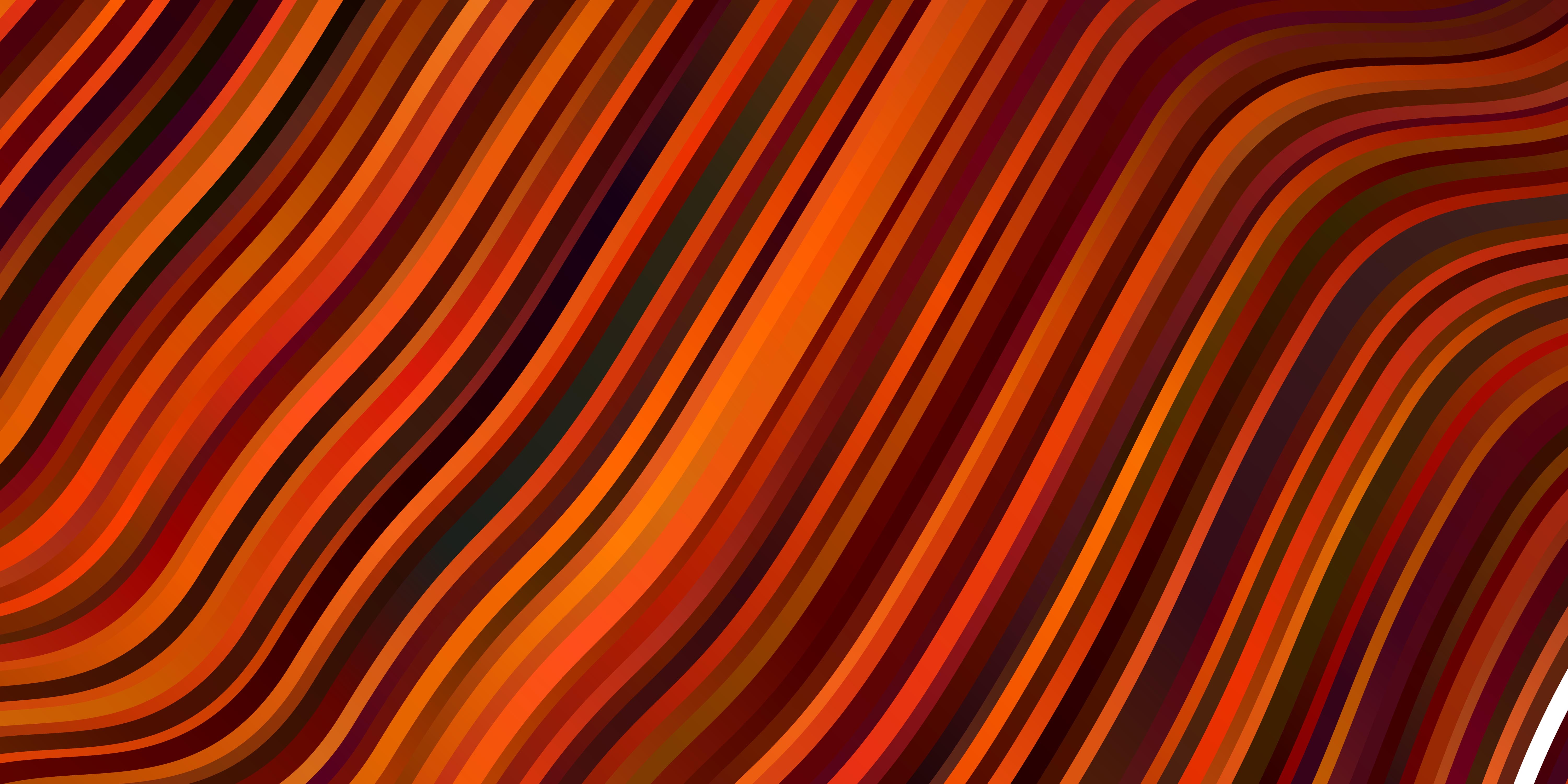 Dark Orange Vector Texture With Circular Arc Abstract Illustration With Bandy Gradient Lines