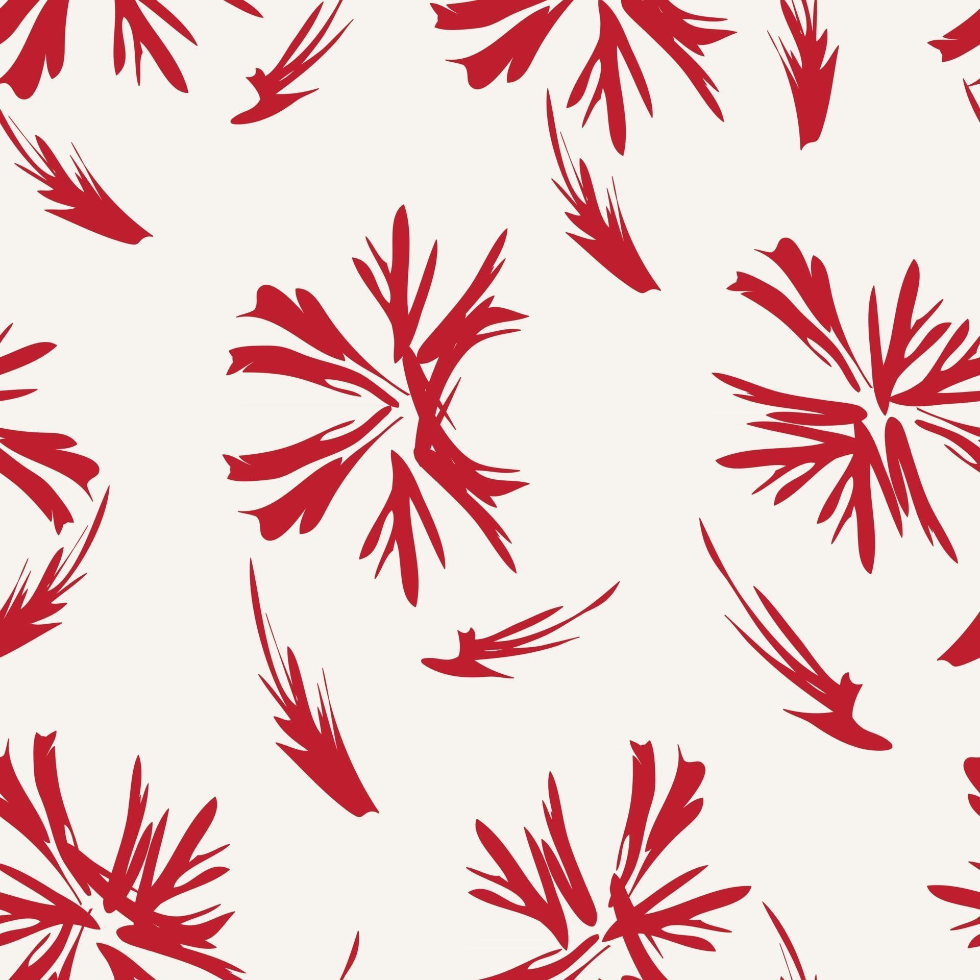 Red Floral Brush strokes Seamless Pattern Background 2810359 Vector Art ...