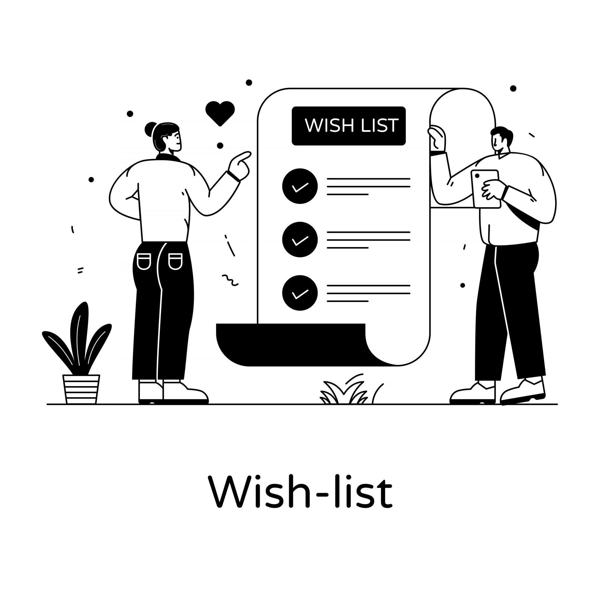 Wish list And Shopping 2811183 Vector Art at Vecteezy